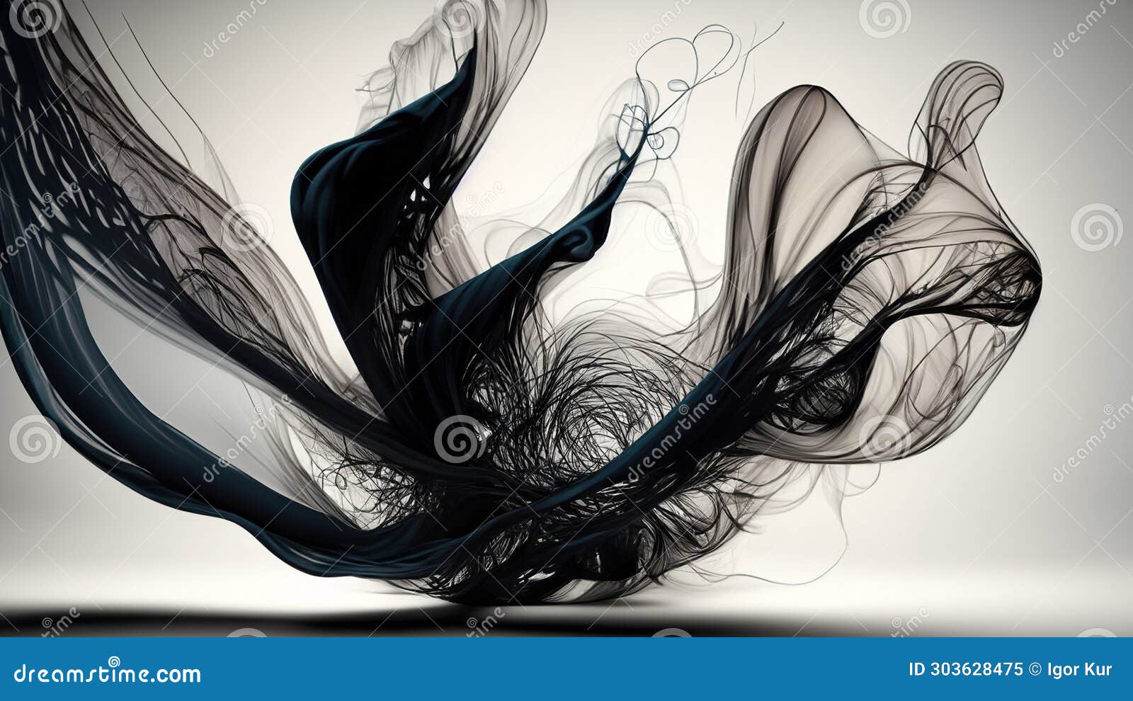 Abstract Liquid Smoke Wallpaper in Black, White and Grayscale 4K Stock ...