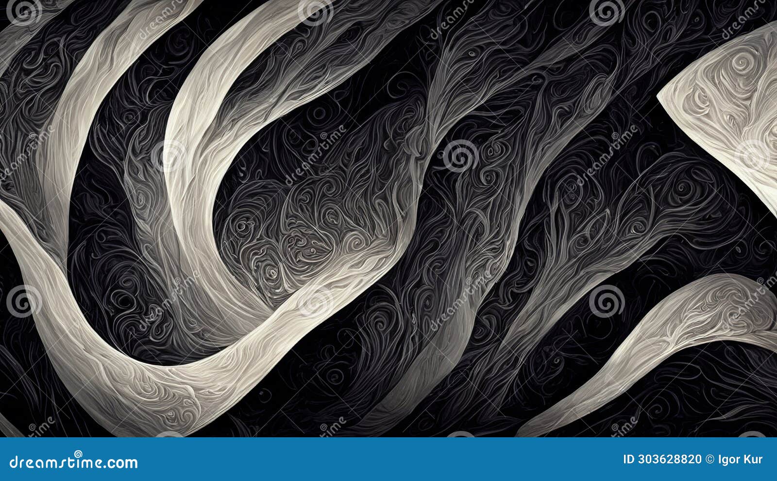 Abstract Liquid Smoke Wallpaper in Black, White and Grayscale 4K Stock ...