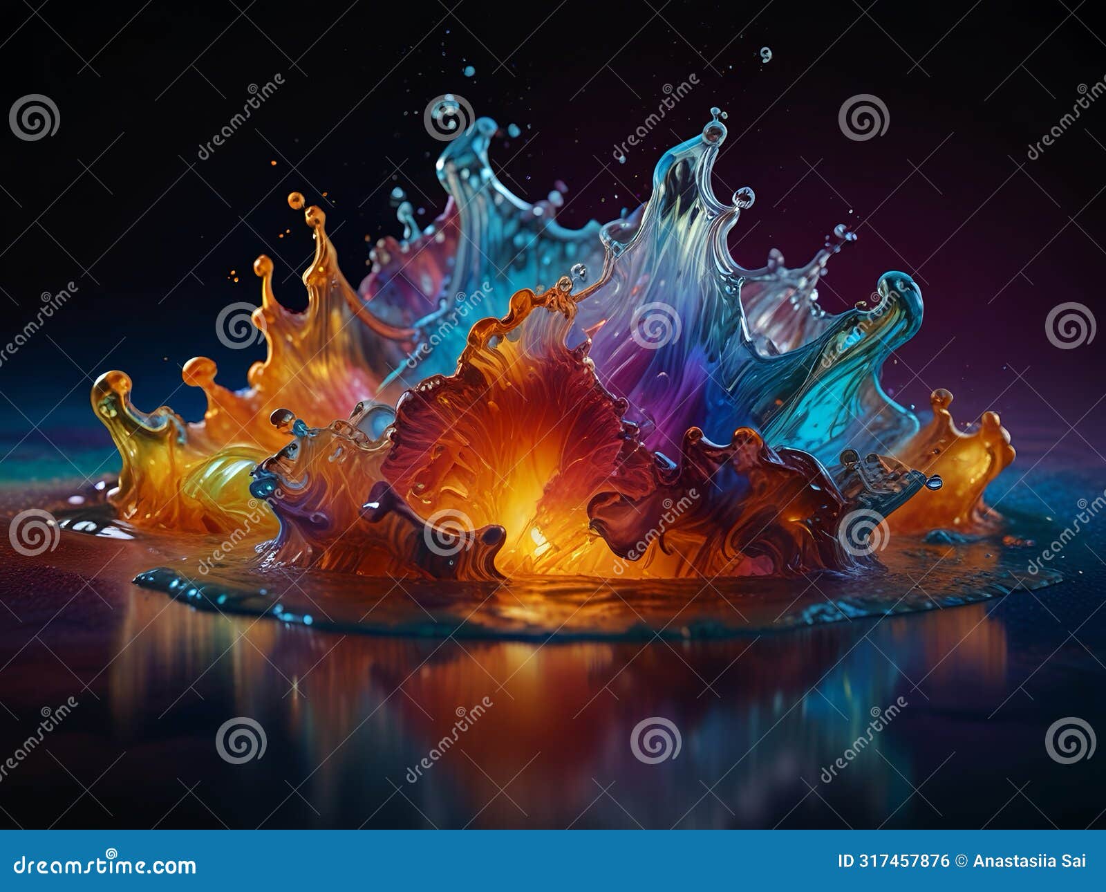 Abstract Liquid Splash Background Stock Photo - Image of flowing ...