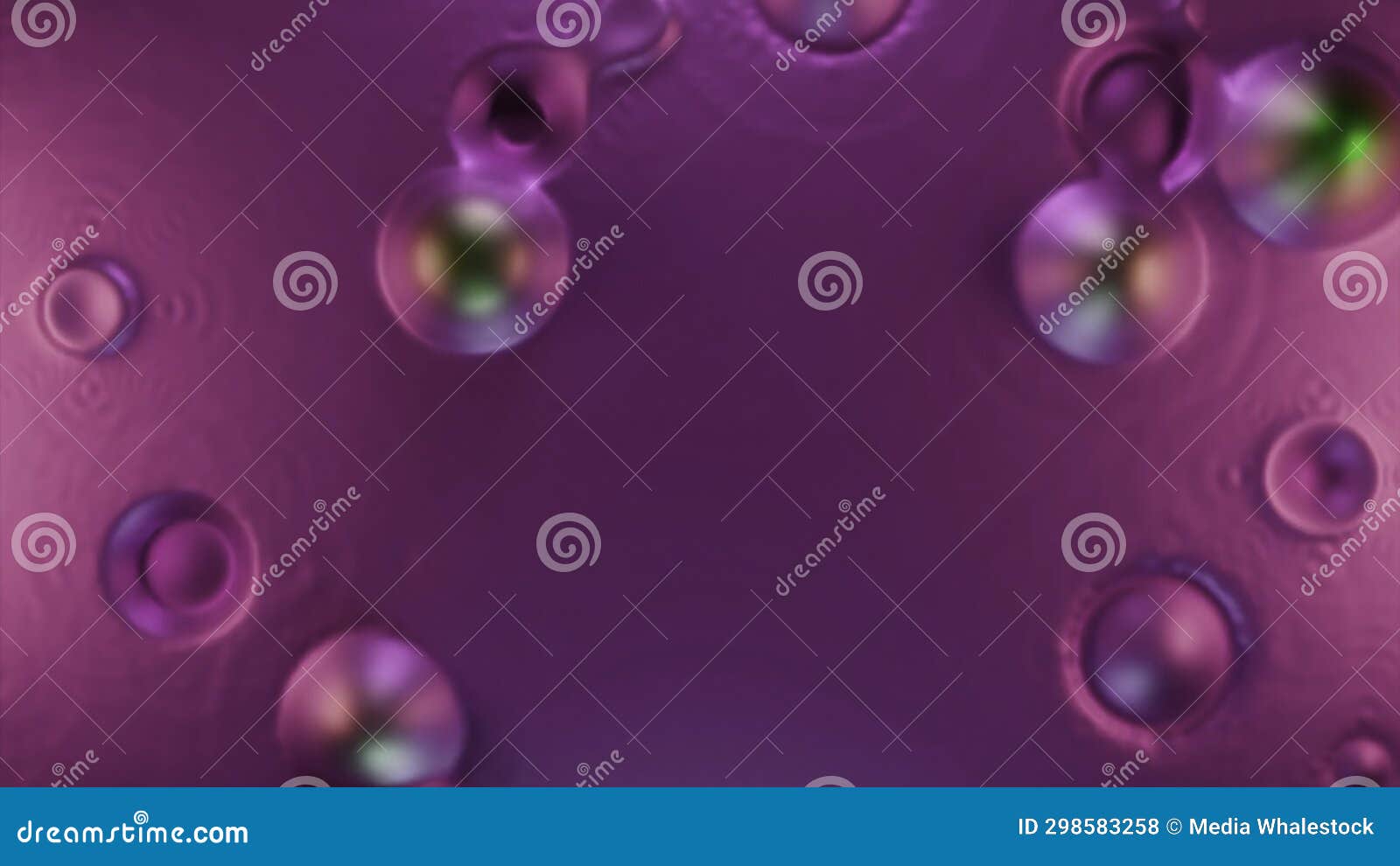 Abstract Liquid Surface with Bubbles. Design. Contrasting Round Shaped ...