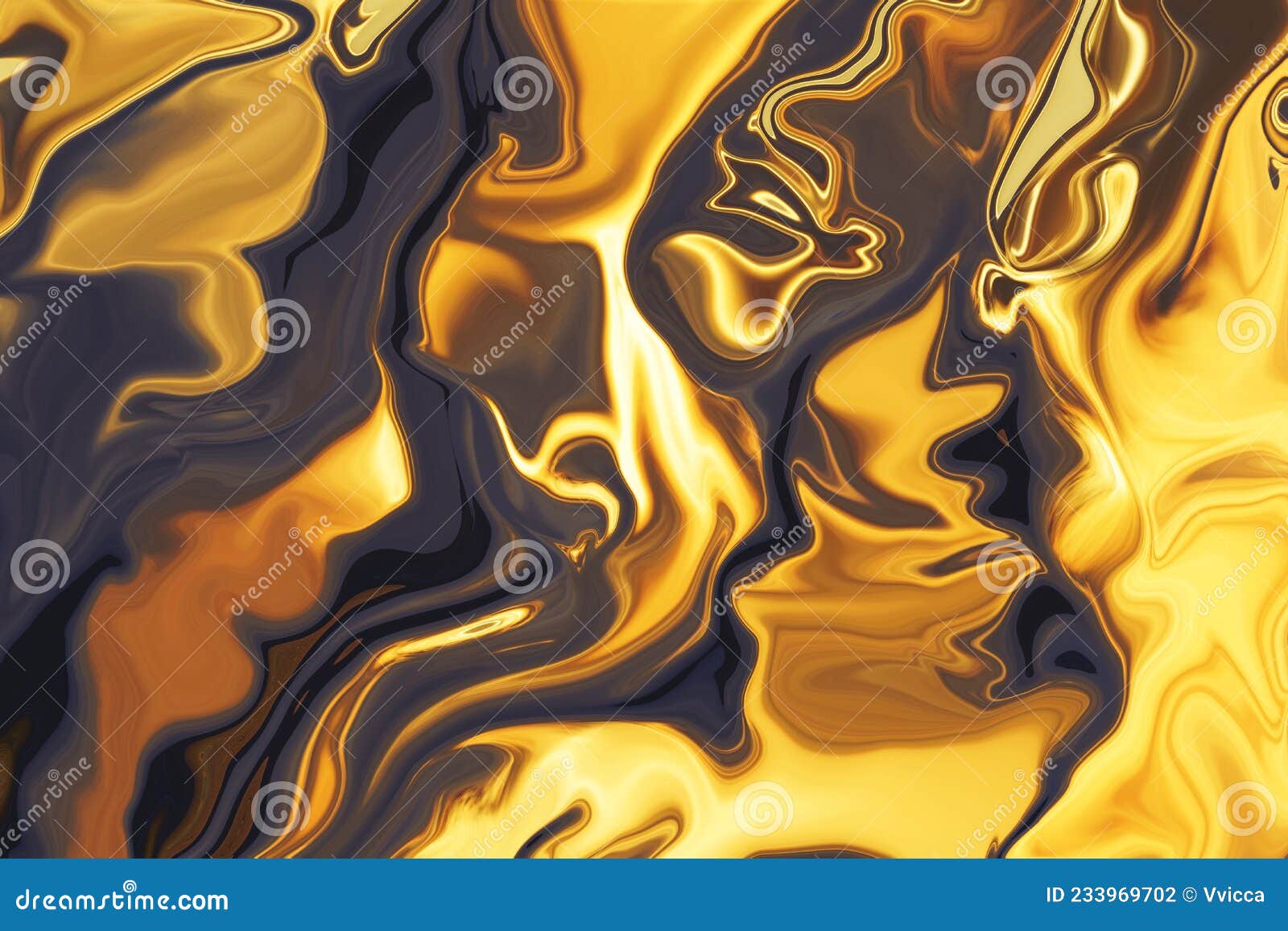Abstract Liquid Textured Yellow Gold Background Stock Illustration ...