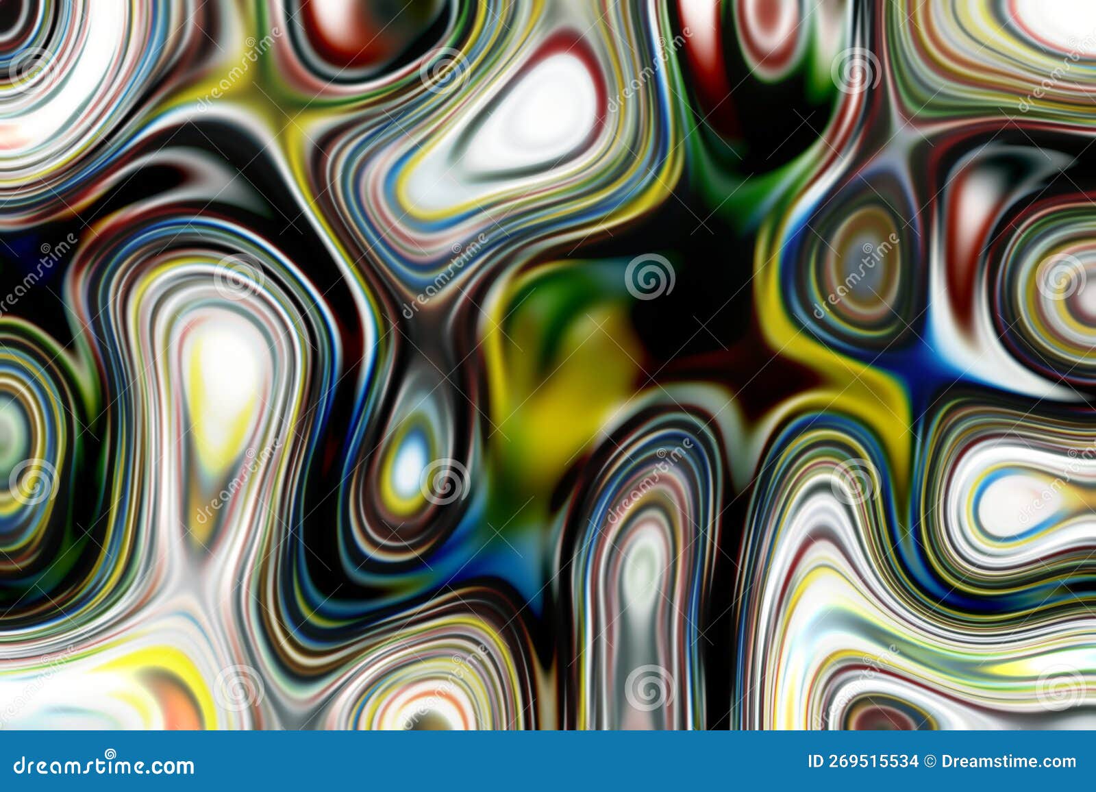 Abstract Liquid Wave Background, Flowing Liquid Stock Illustration ...