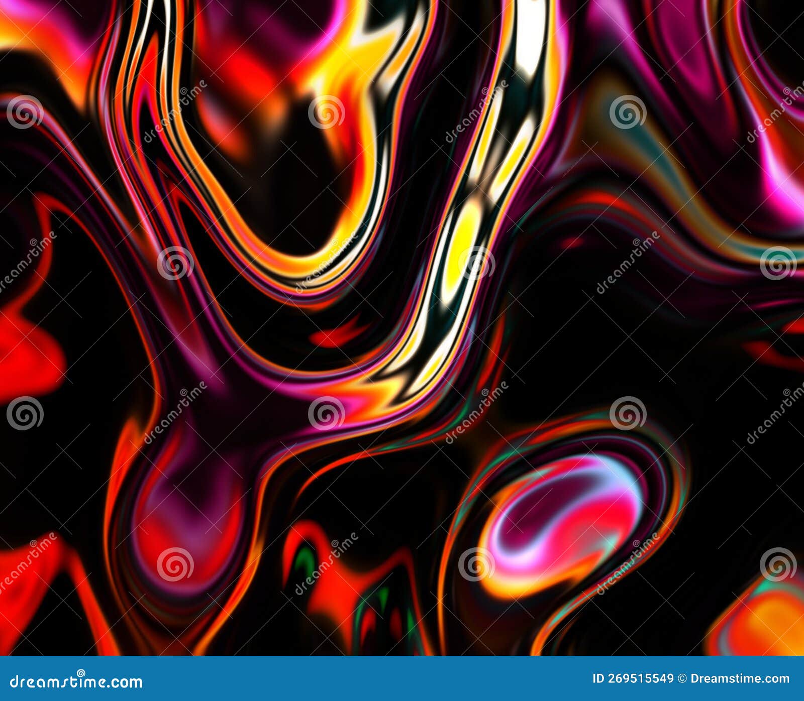 Abstract Liquid Wave Background, Flowing Liquid Stock Illustration ...