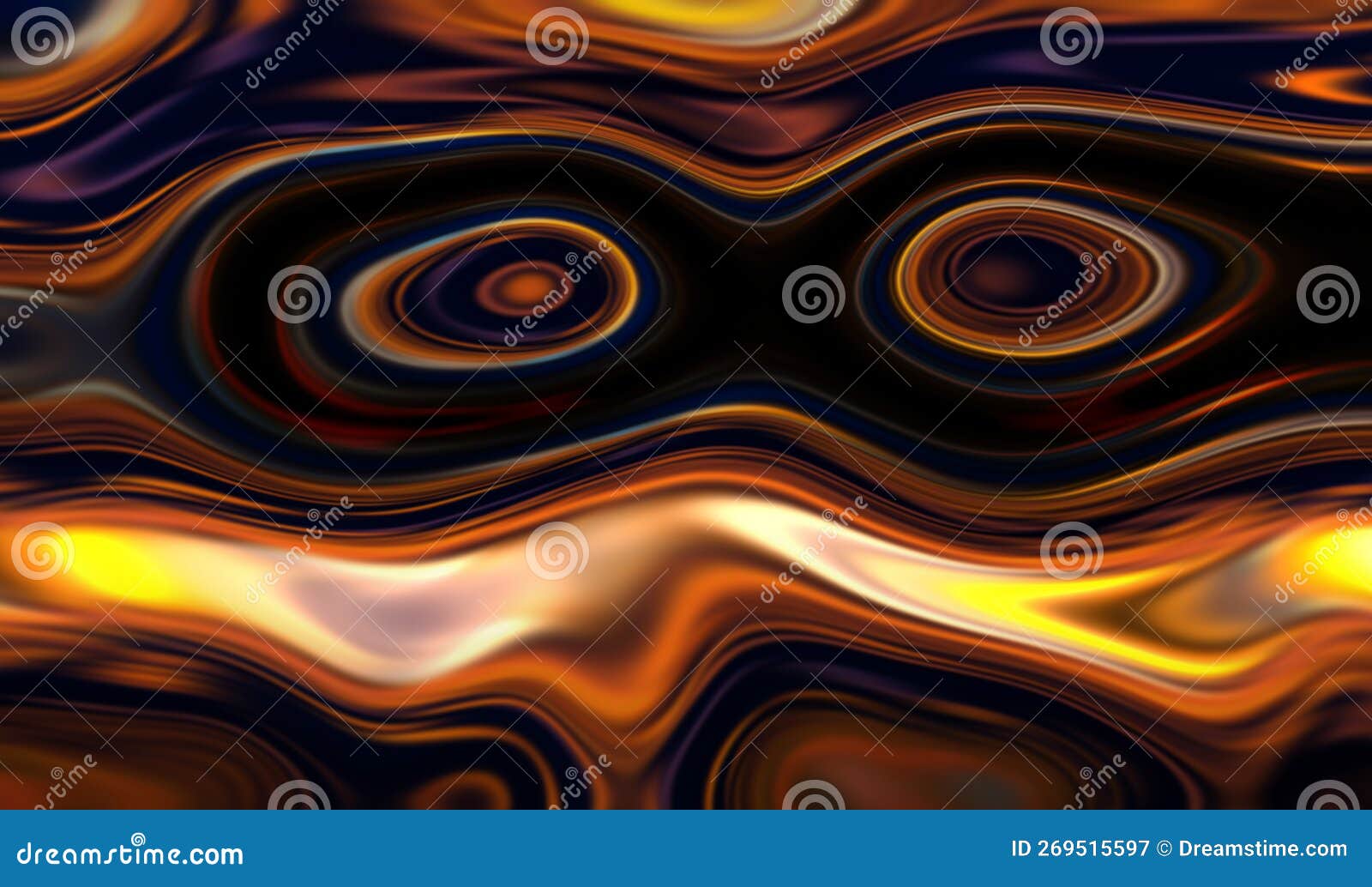 Abstract Liquid Wave Background, Flowing Liquid Stock Illustration ...