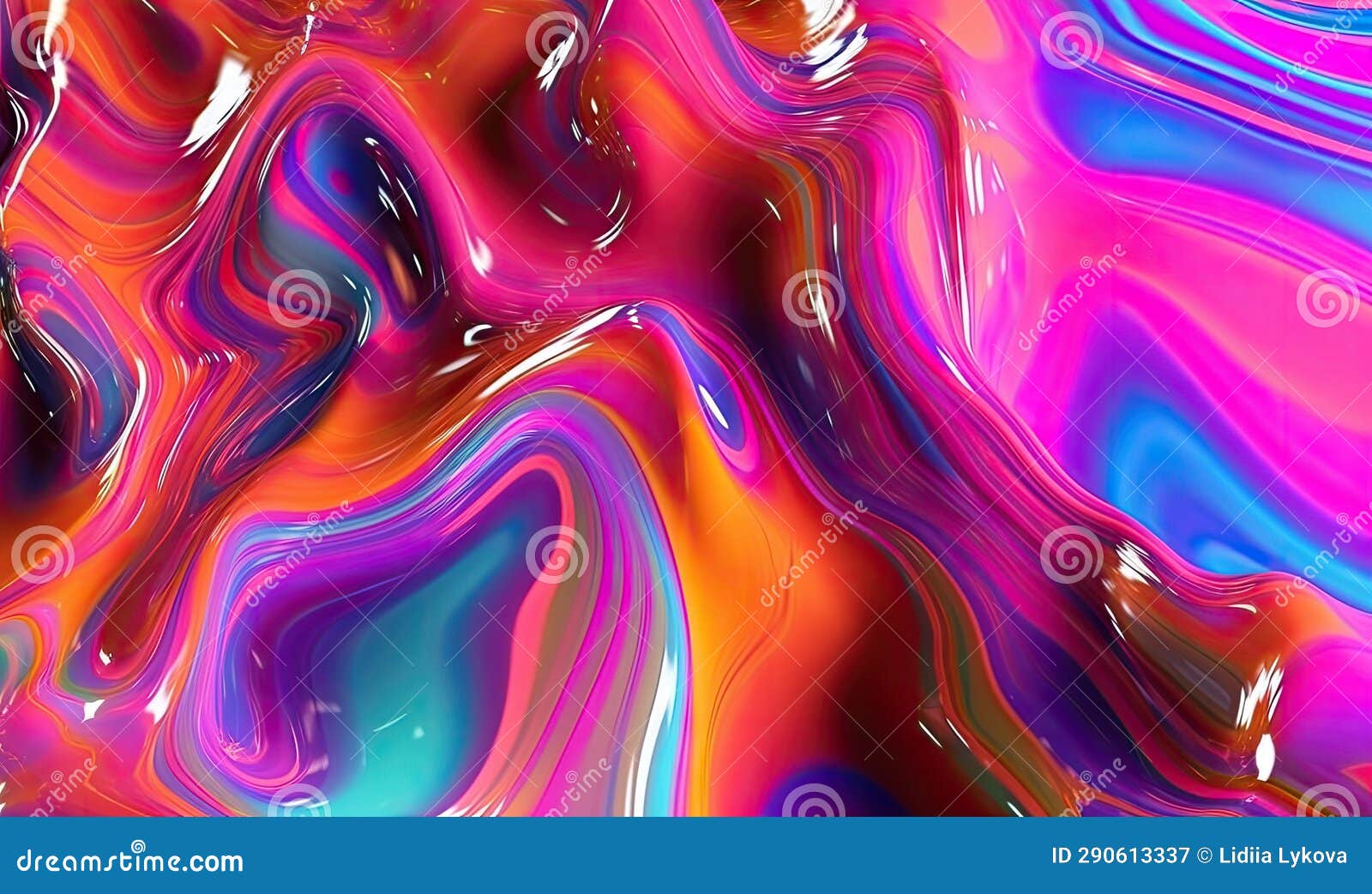 Abstract Liquid Wave Wallpaper. Creative Holographic Banner. Created ...
