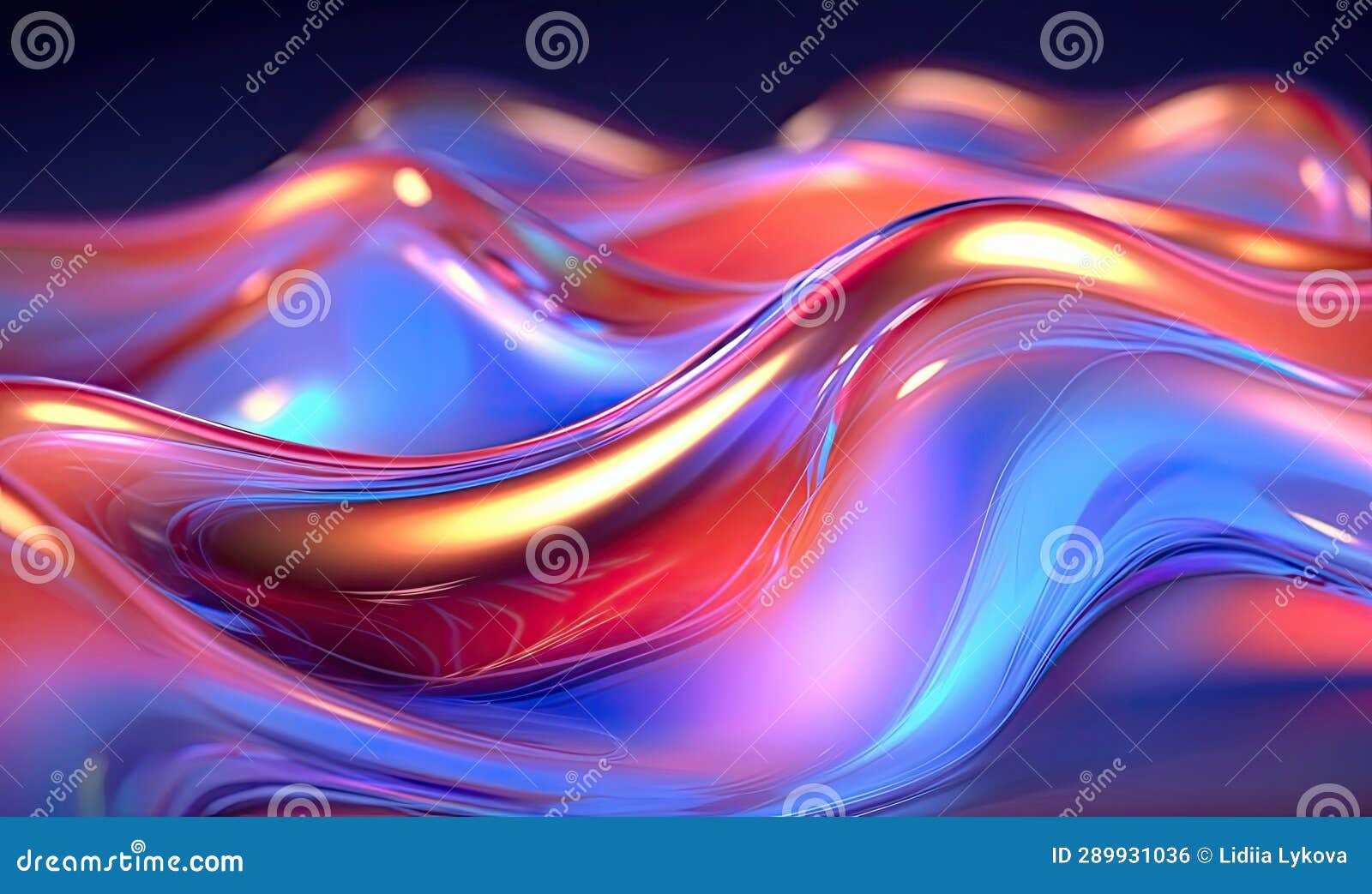 Abstract Liquid Wave Wallpaper. Creative Holographic Banner. Created ...