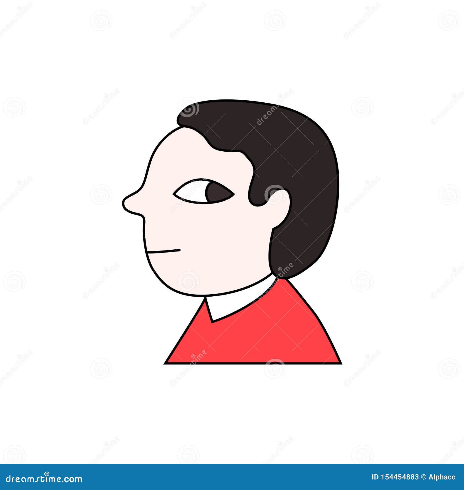 Abstract little boy stock vector. Illustration of smile - 154454883