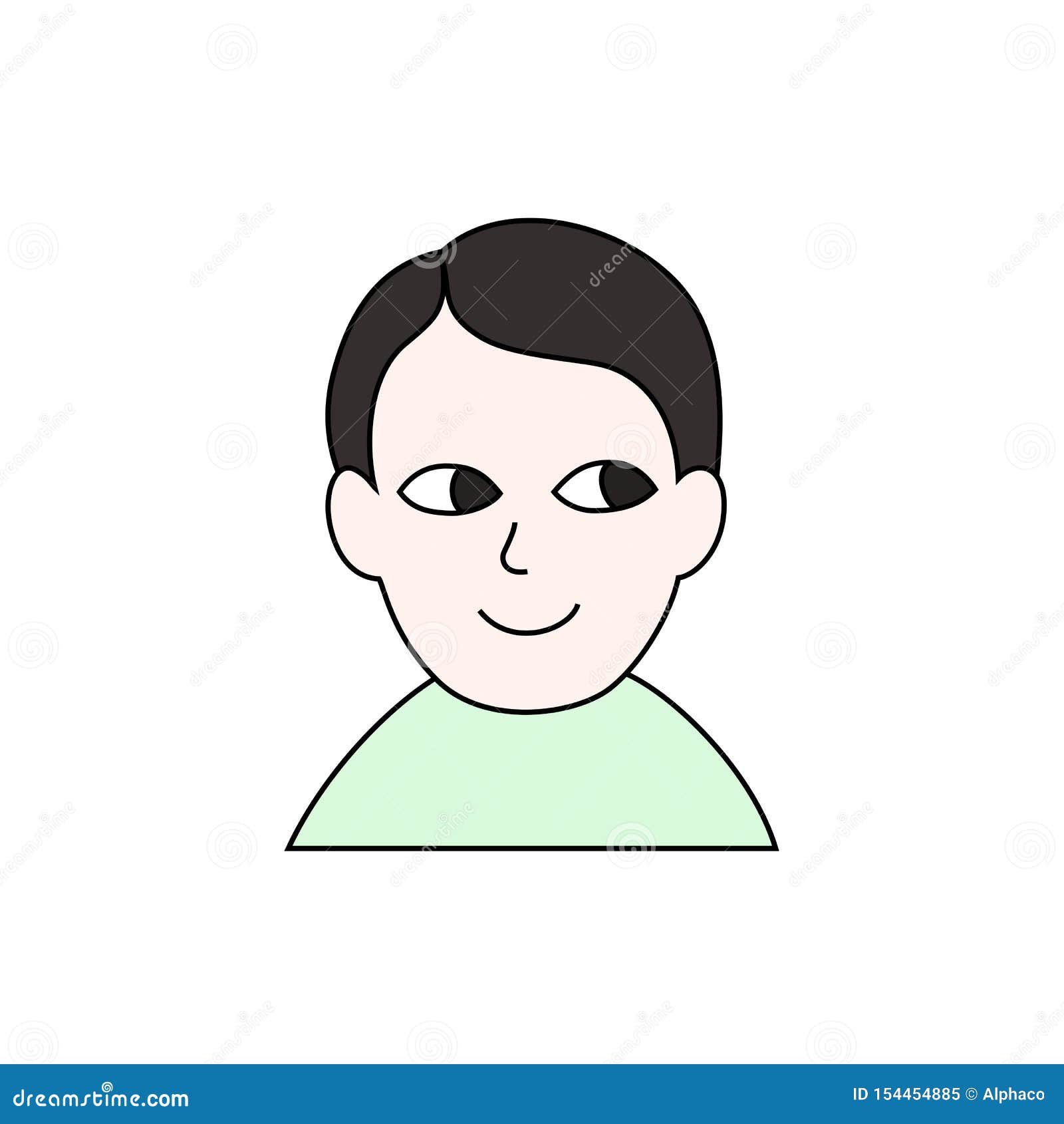 Abstract little boy stock vector. Illustration of brown - 154454885