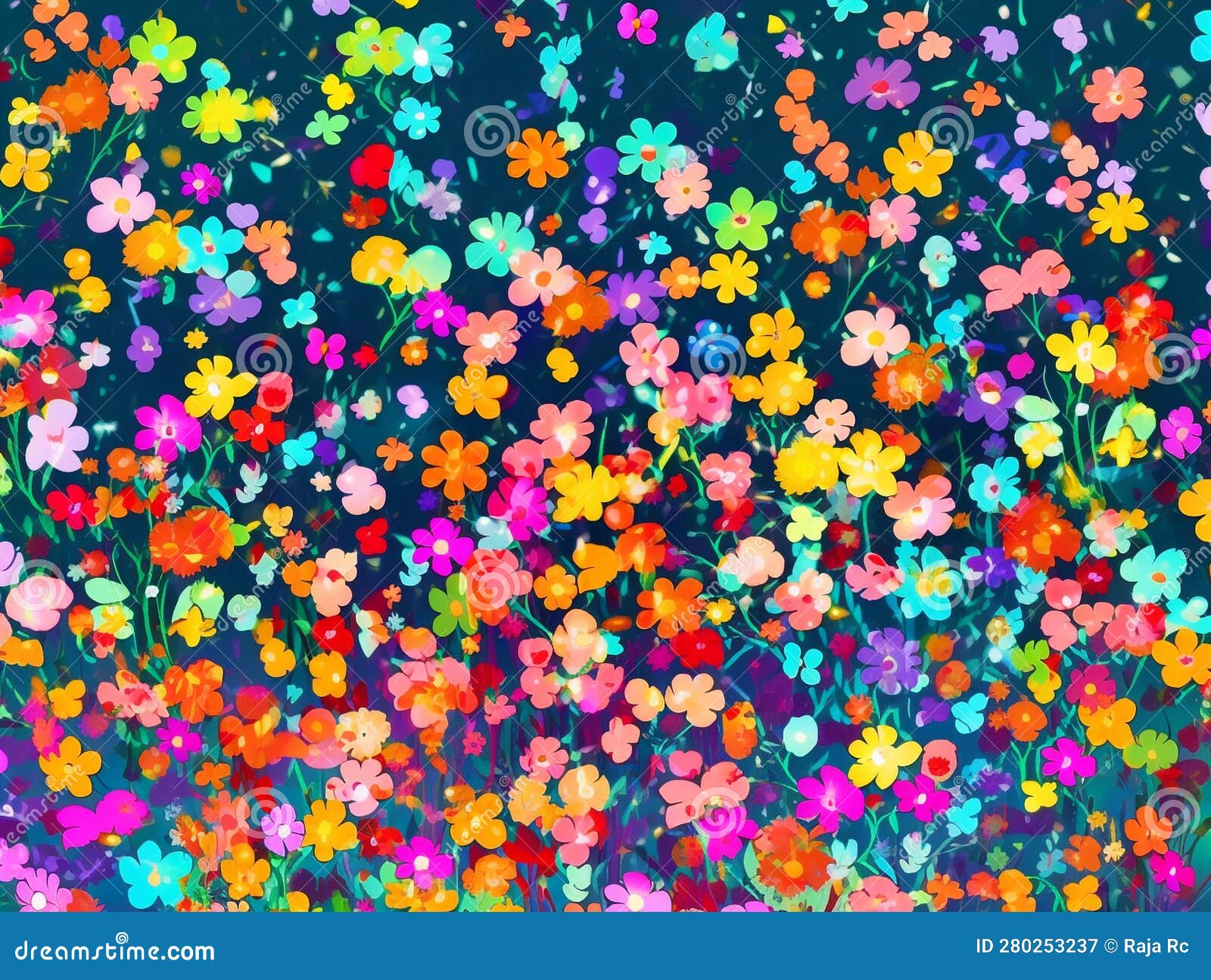 Abstract Little Tiny Flowers Background Stock Illustration ...