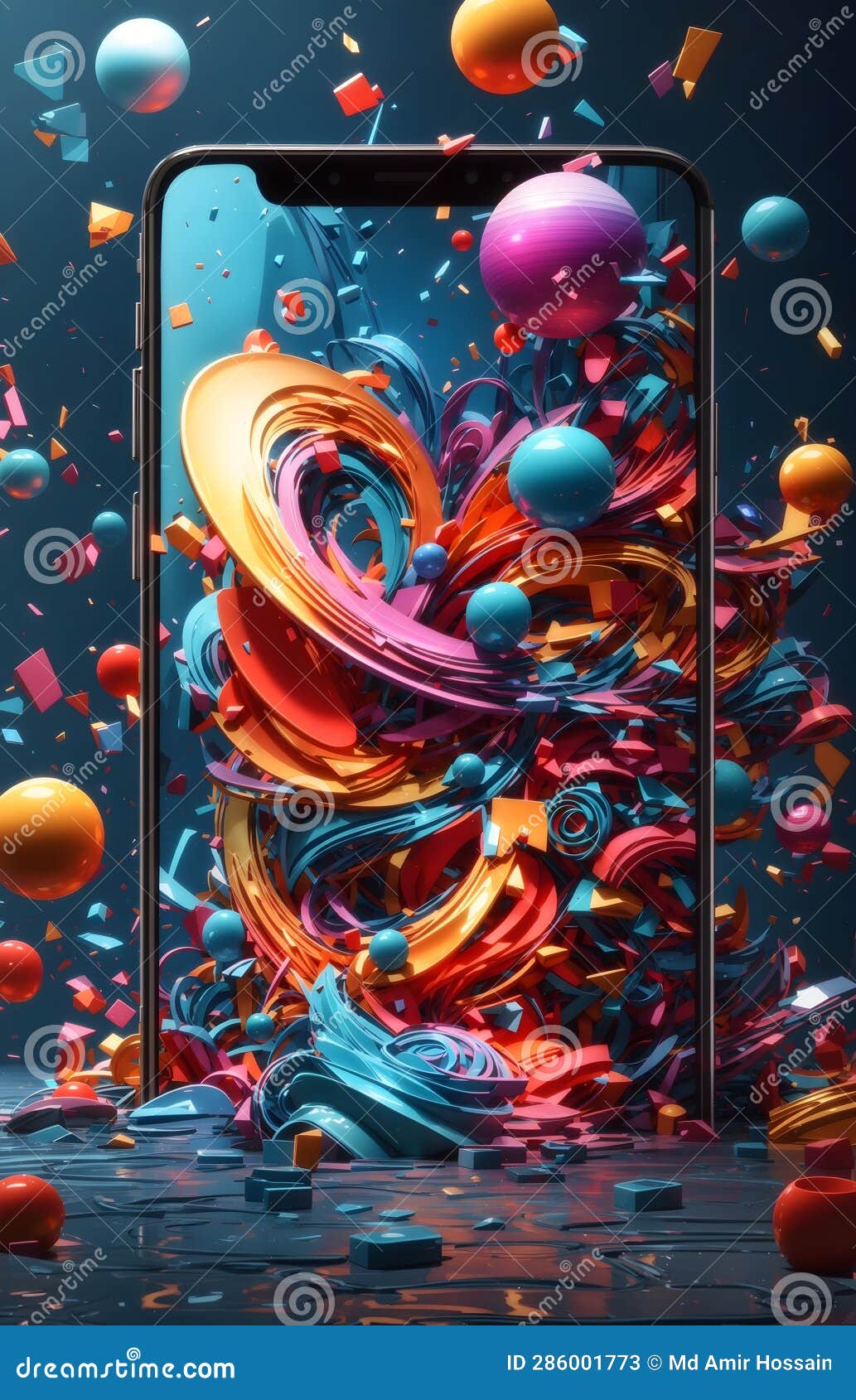 Abstract Live Wallpaper - Generative AI Stock Illustration ...