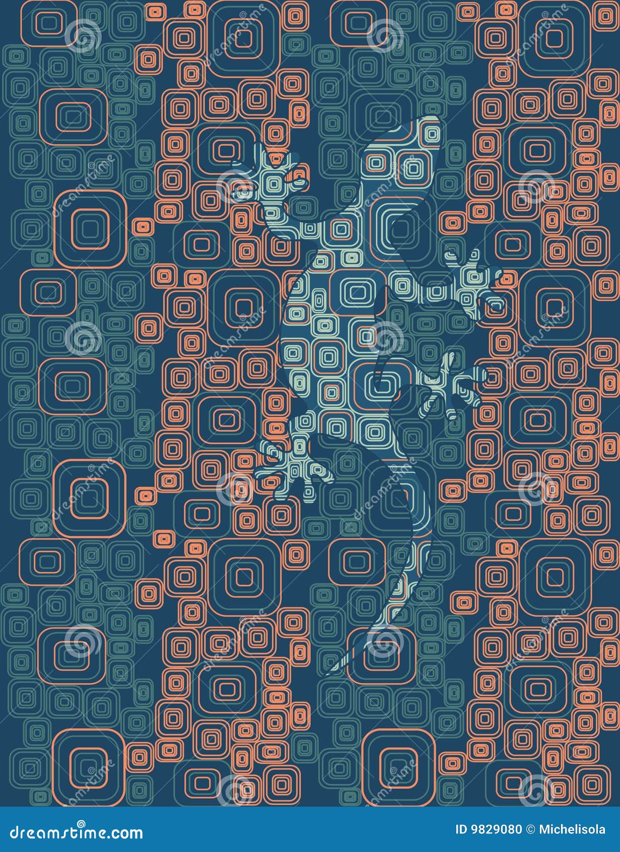 Abstract lizard stock vector. Illustration of illusion - 9829080