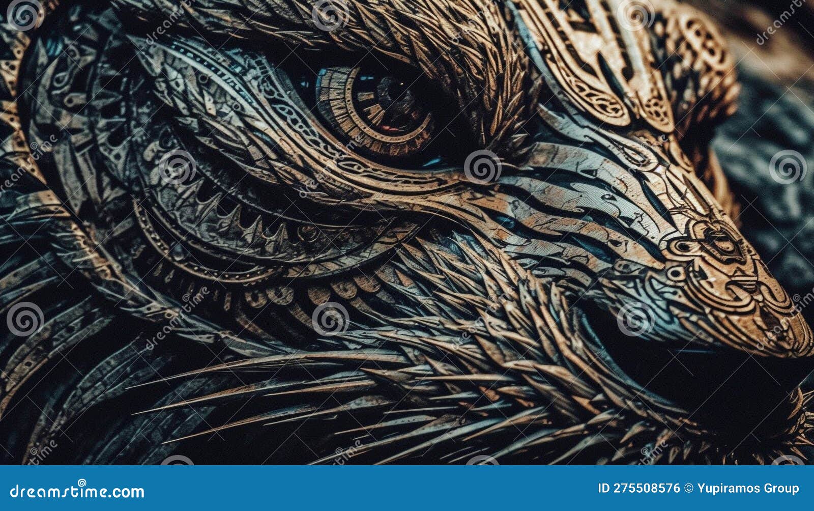 Abstract Lizard Shape in Multi Colored Futuristic Design Generated by ...