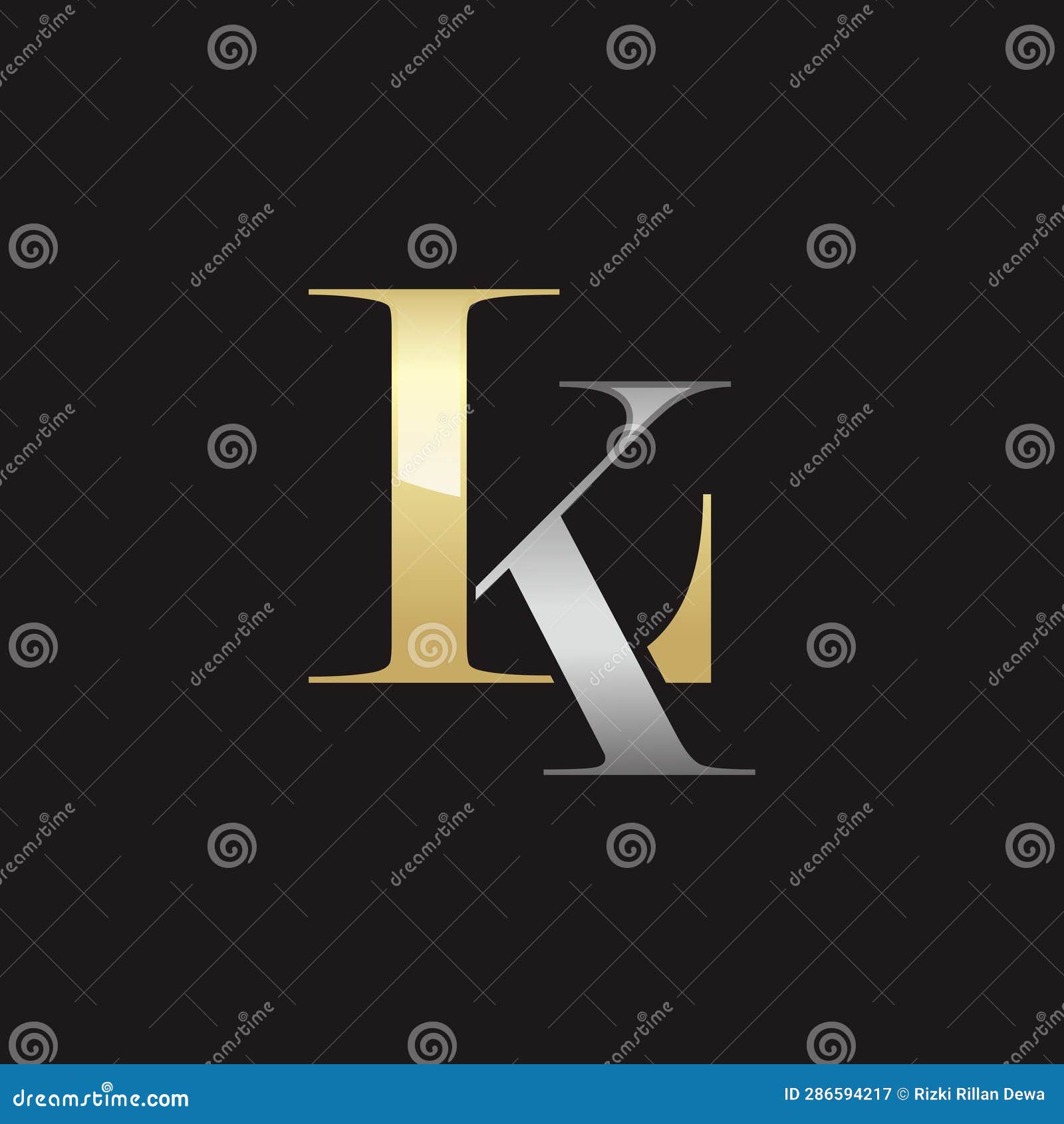 Abstract Lk Initial Logo , Kl Initial Logo Stock Illustration ...