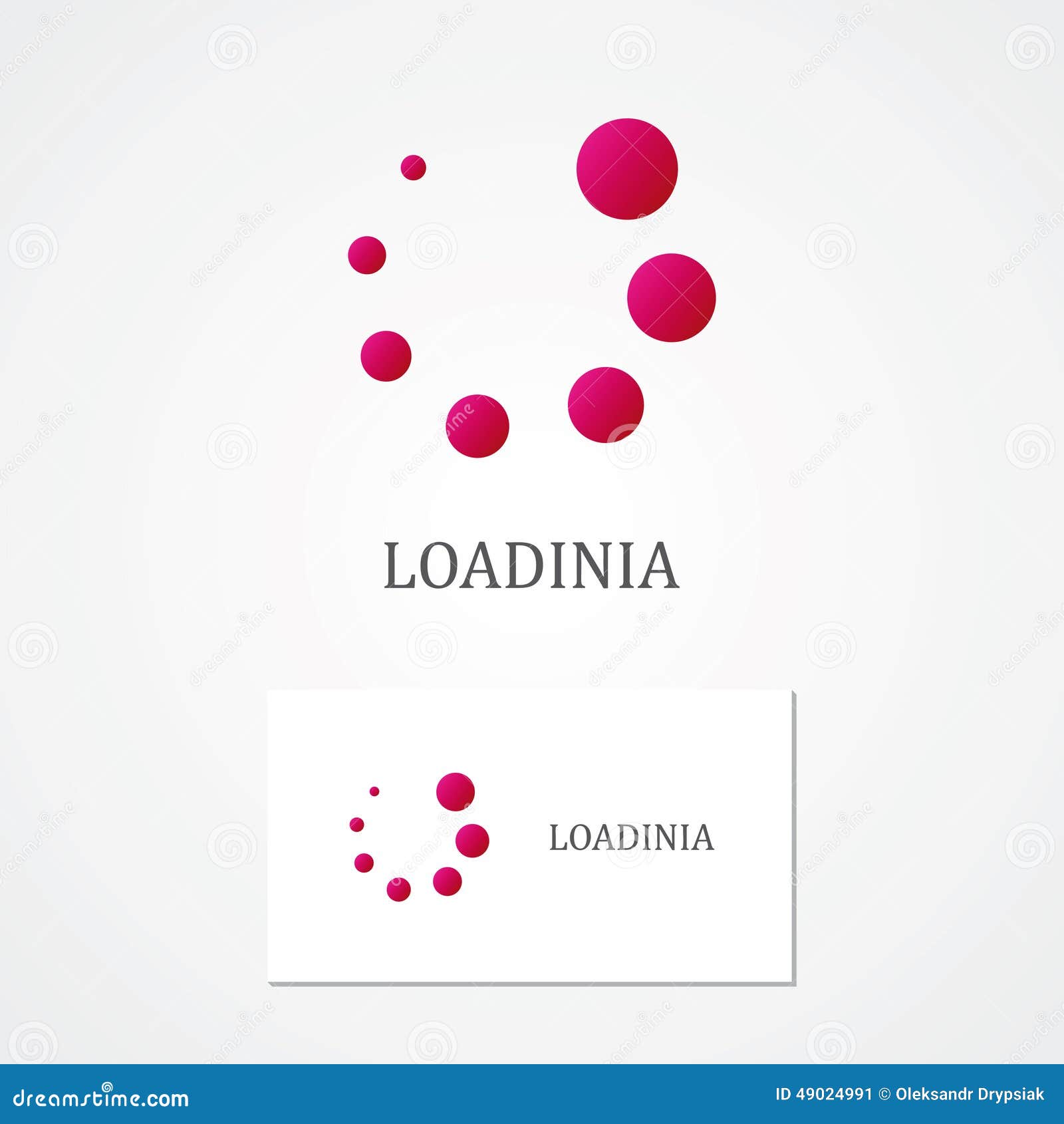 Abstract Loading Logo with Business Card Template Stock Vector ...