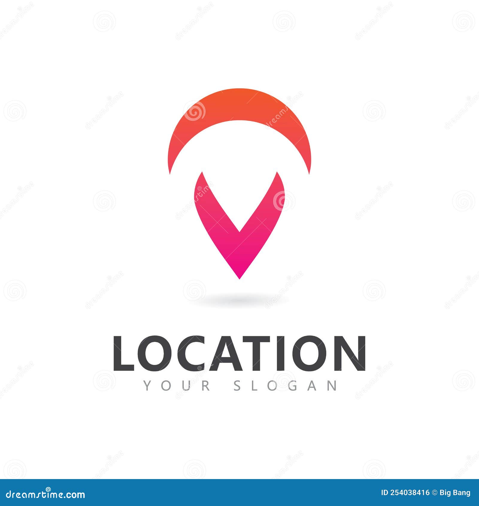 Abstract Location Pin Logo Icon Design Stock Vector - Illustration of ...