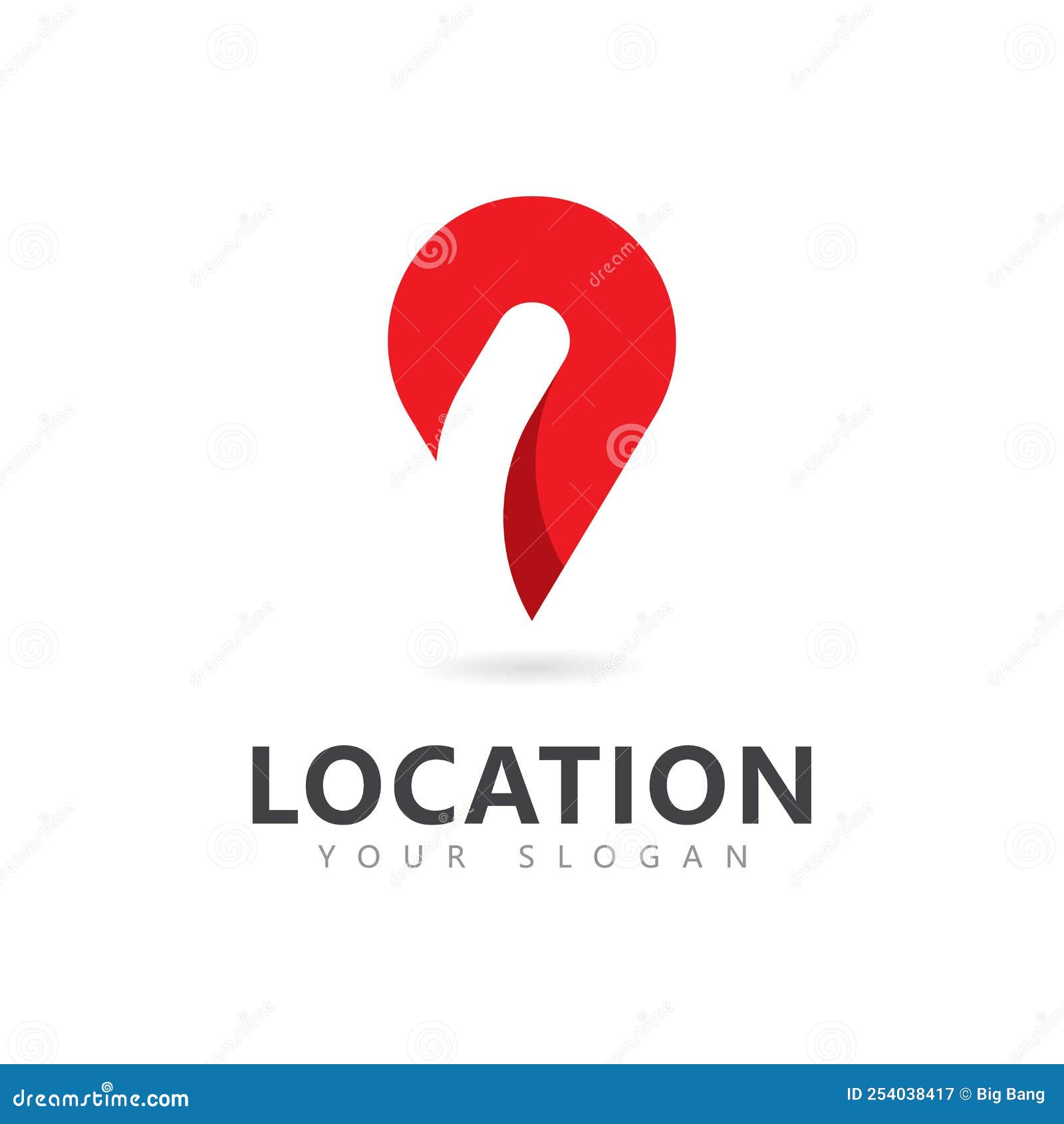 Abstract Location Pin Logo Icon Design Stock Vector - Illustration of ...