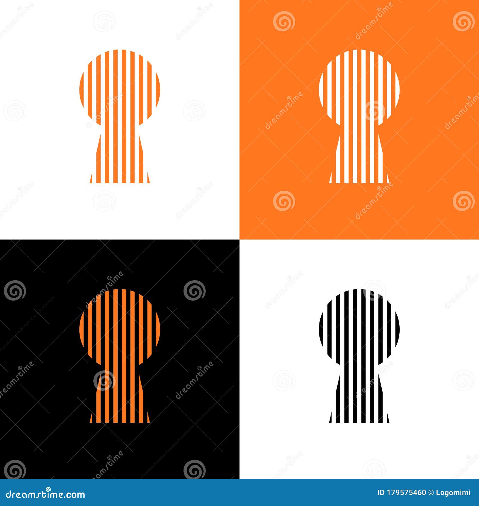 Abstract Lock Icon, Keyhole Logo Design Template, Digital Security ...