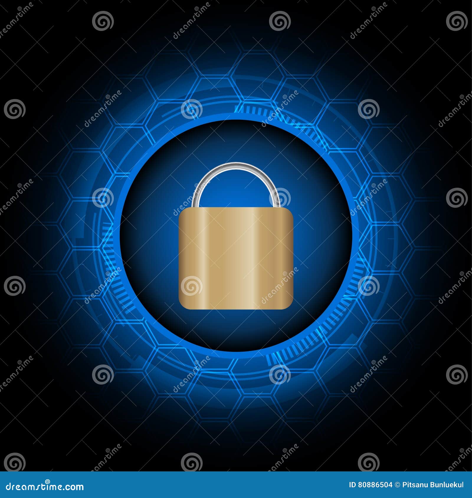 Abstract Lock Icon Technology Background Stock Vector - Illustration of ...