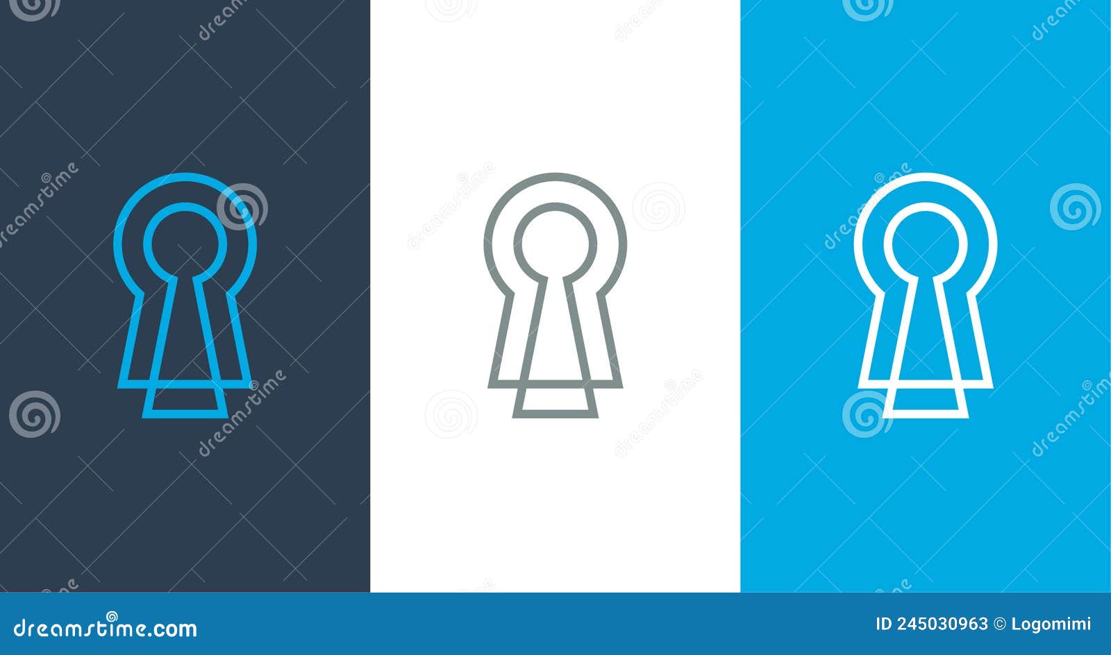Abstract Lock Symbol, Key Hole Logo Template, Keyhole Icon Design ...