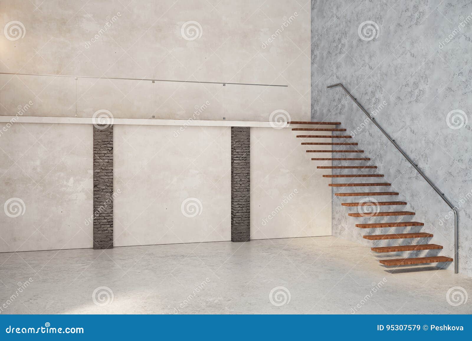 Abstract Loft Interior Side Stock Illustration - Illustration of ...