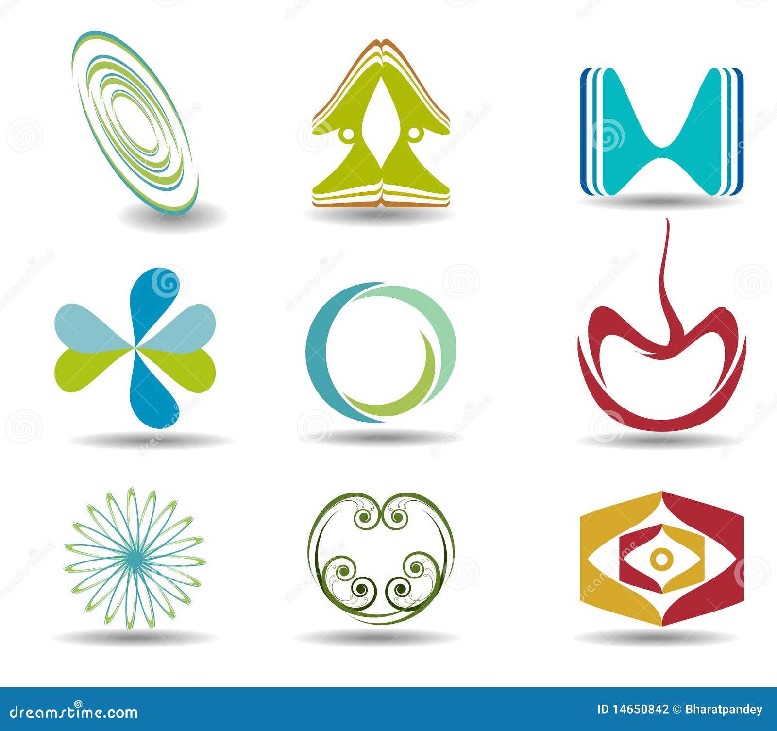 Abstract logo collection stock vector. Illustration of cover - 14650842