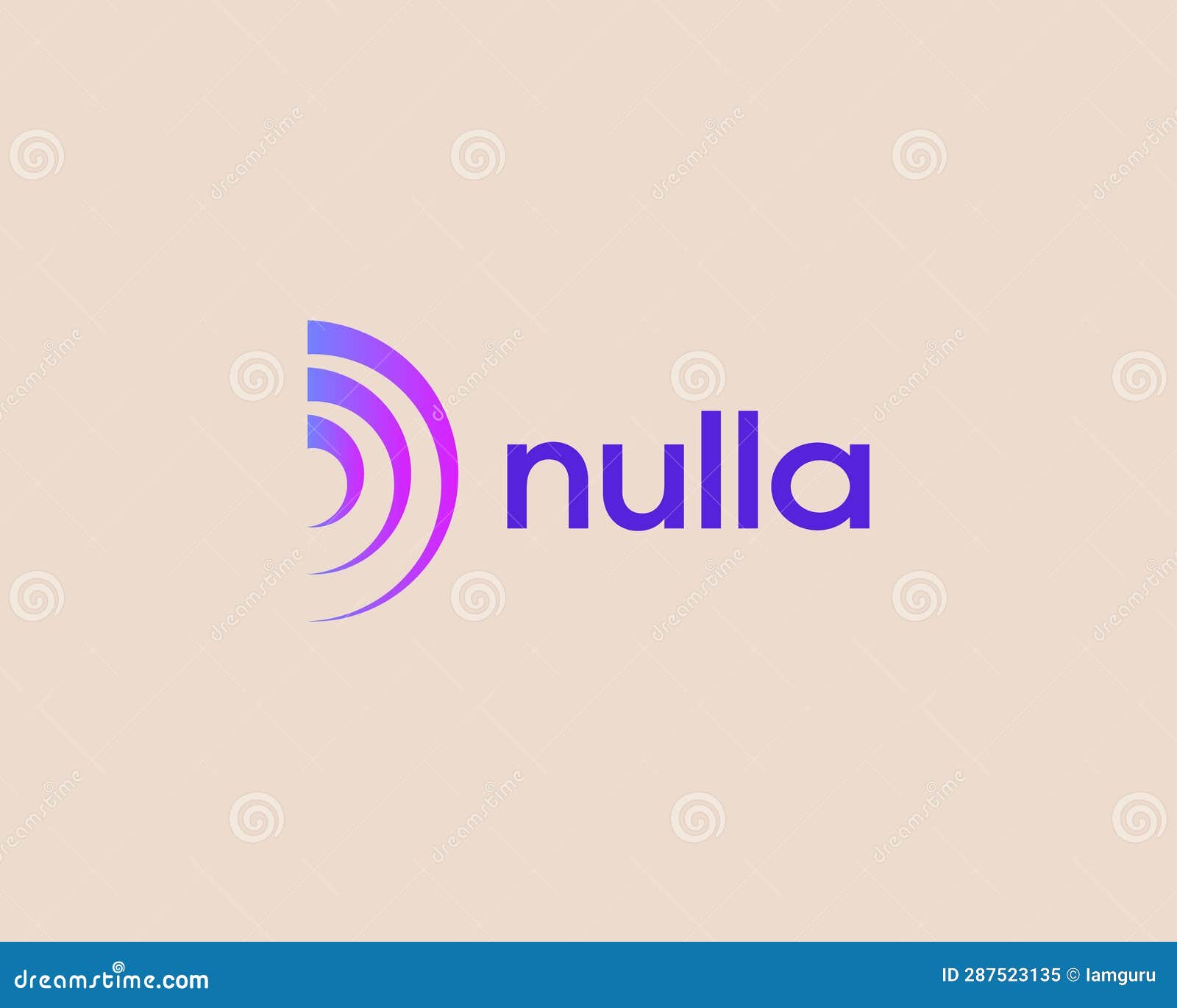 Abstract Logo from Colorful Lines. Universal Gradient Waves Sign ...