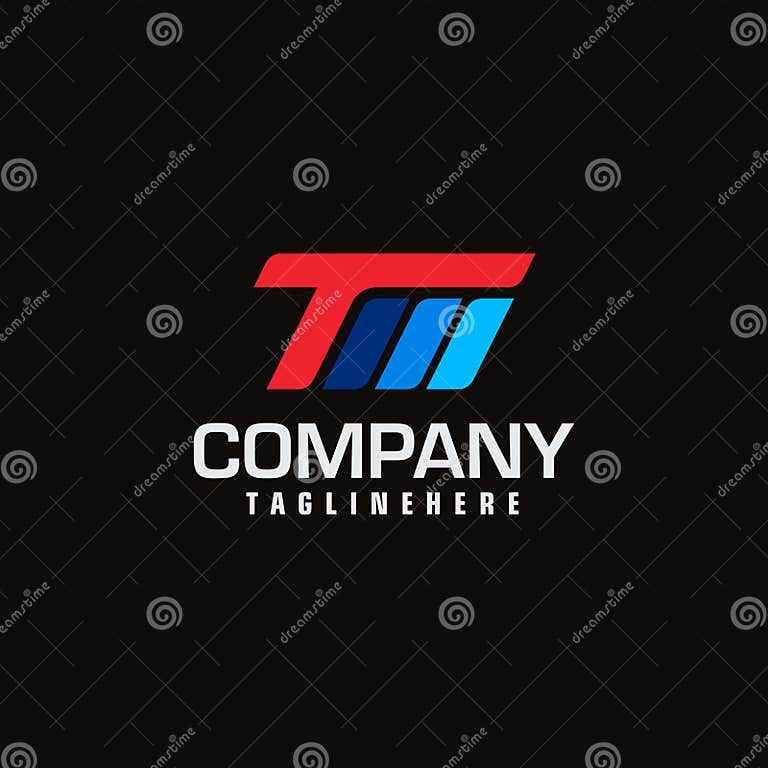 Abstract Logo Design Combinations Letter of T and M Stock Vector ...