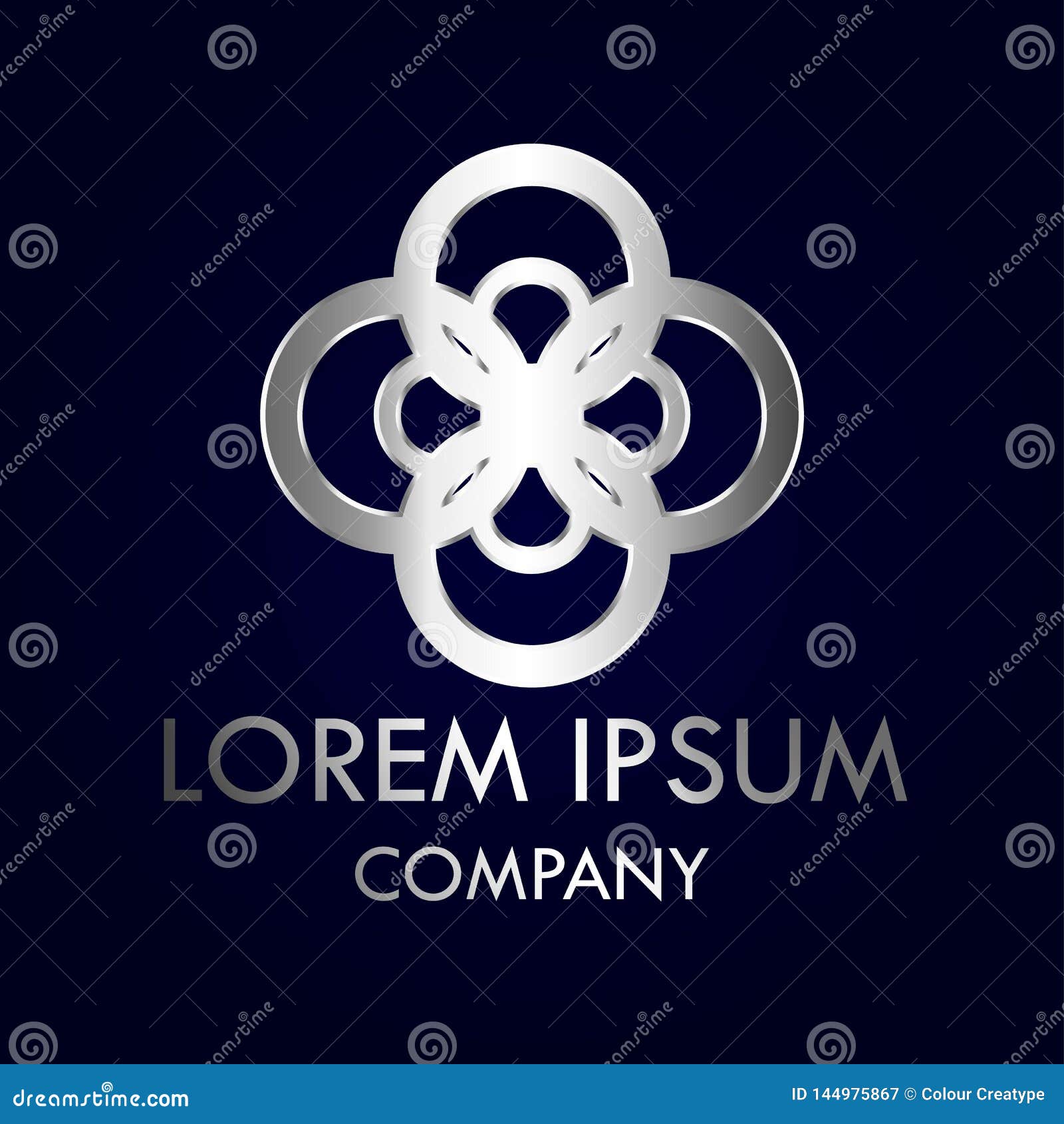 Abstract silver logo stock vector. Illustration of shape - 144975867