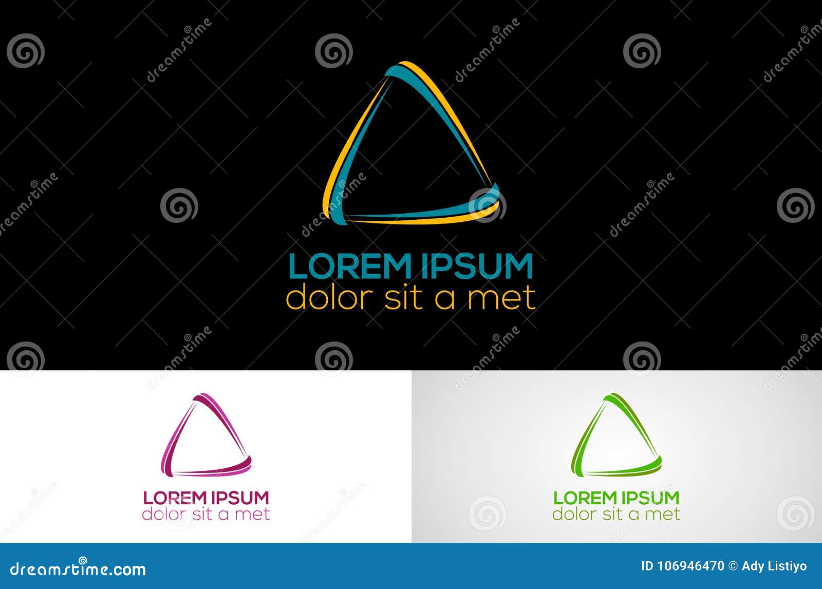 Abstract Line Triangle Logo Stock Illustration - Illustration of ...