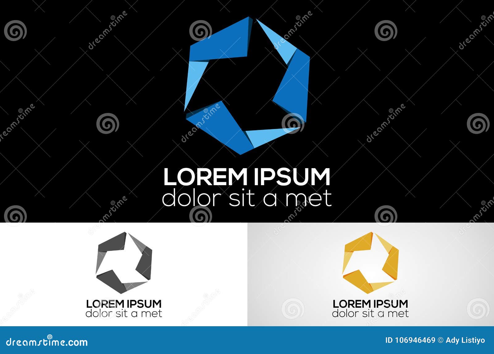 Abstract polygon logo stock illustration. Illustration of bulb - 106946469