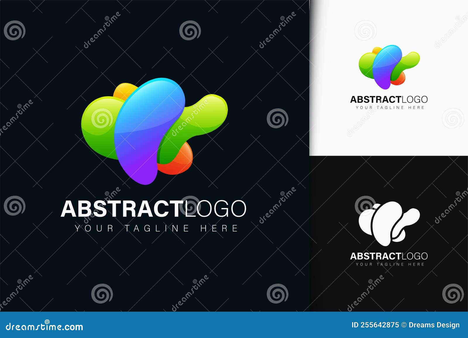Abstract Logo Design with Gradient Stock Vector - Illustration of ...