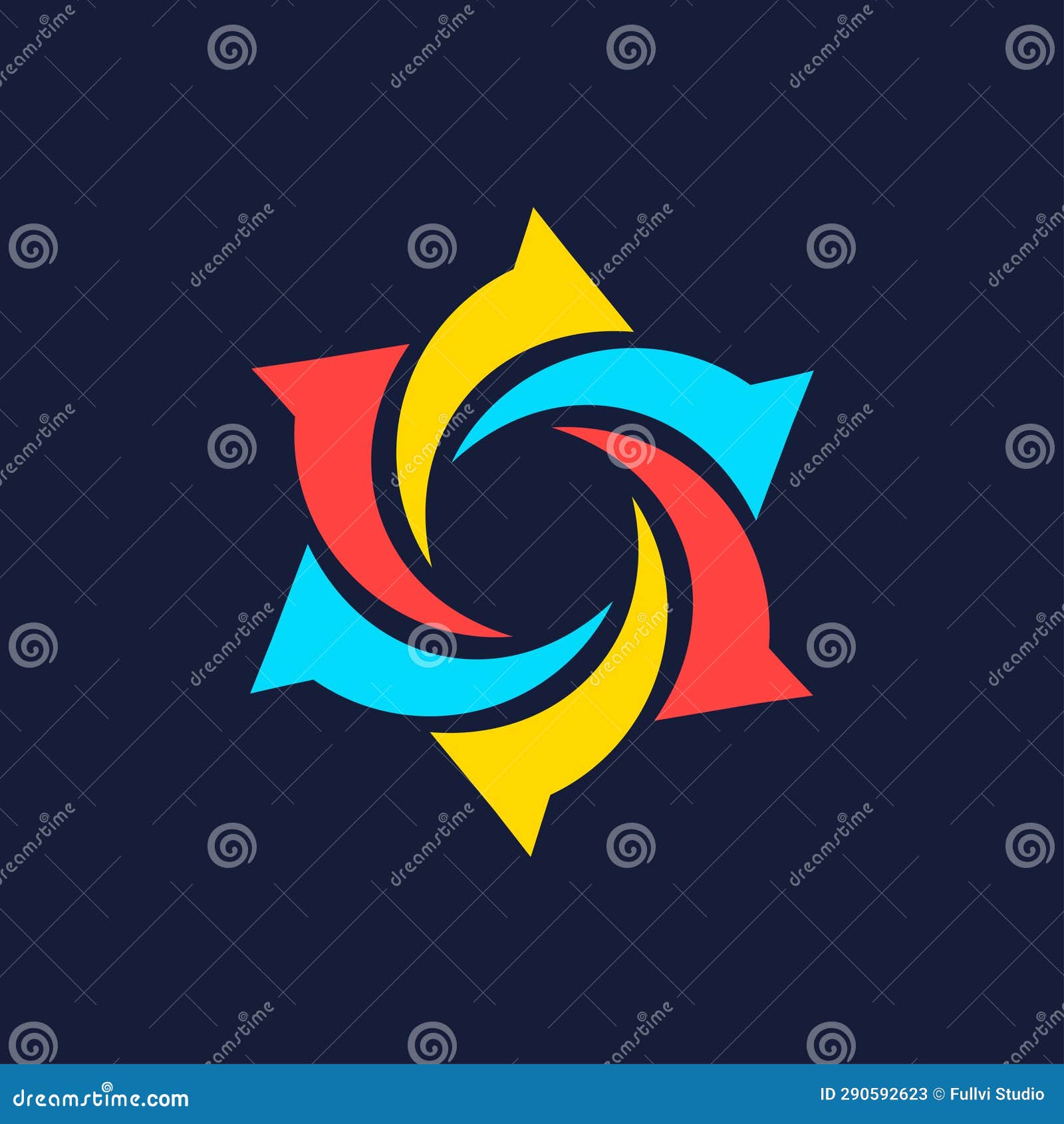 Abstract Logo Design Template Form Circle of Success Stock Illustration ...