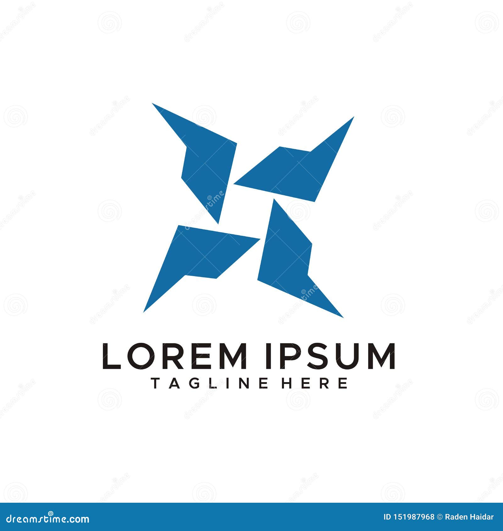 Abstract Logo Design Vector or Illustration Like Fan Blue Color Stock ...