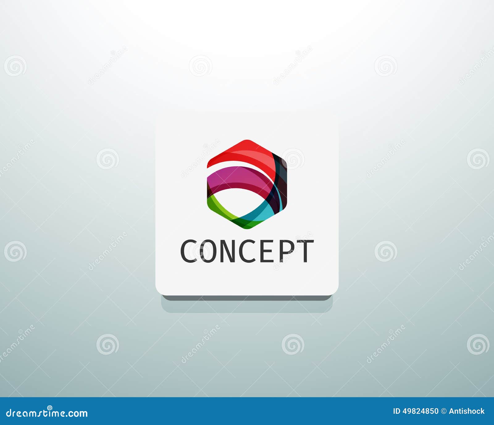 Abstract Logo Design, Wave Shape Hexagon Stock Vector - Illustration of ...