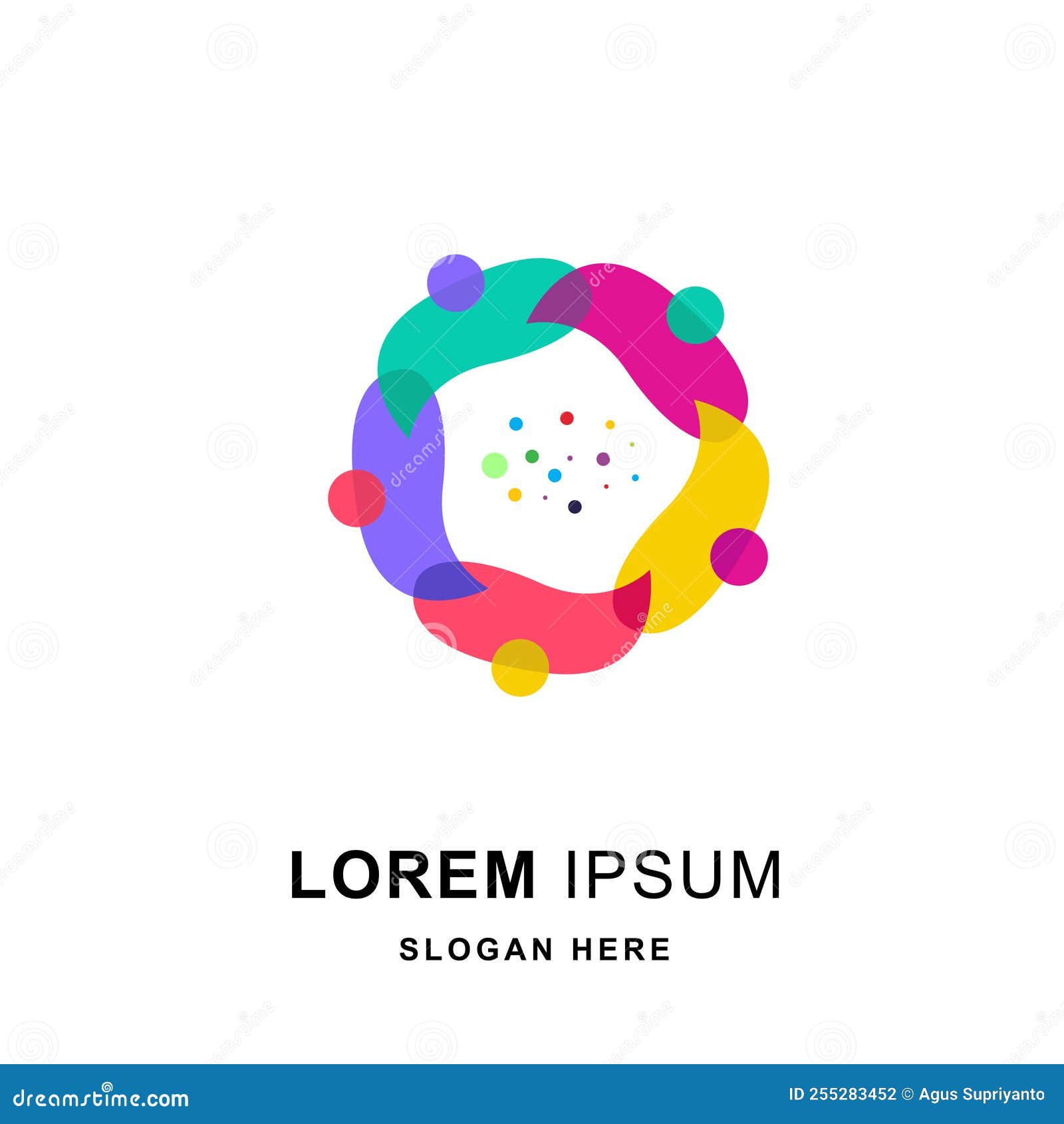 Abstract Logo Diversity and Togetherness of Social People. Stock Vector ...