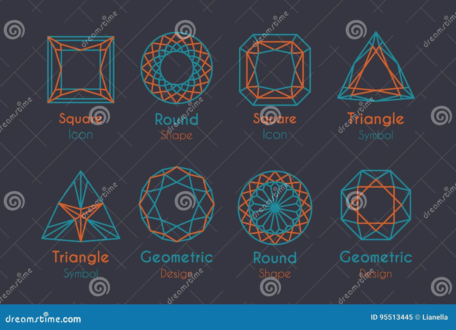 Abstract Logo or Emblems Set Stock Vector - Illustration of jewelry ...