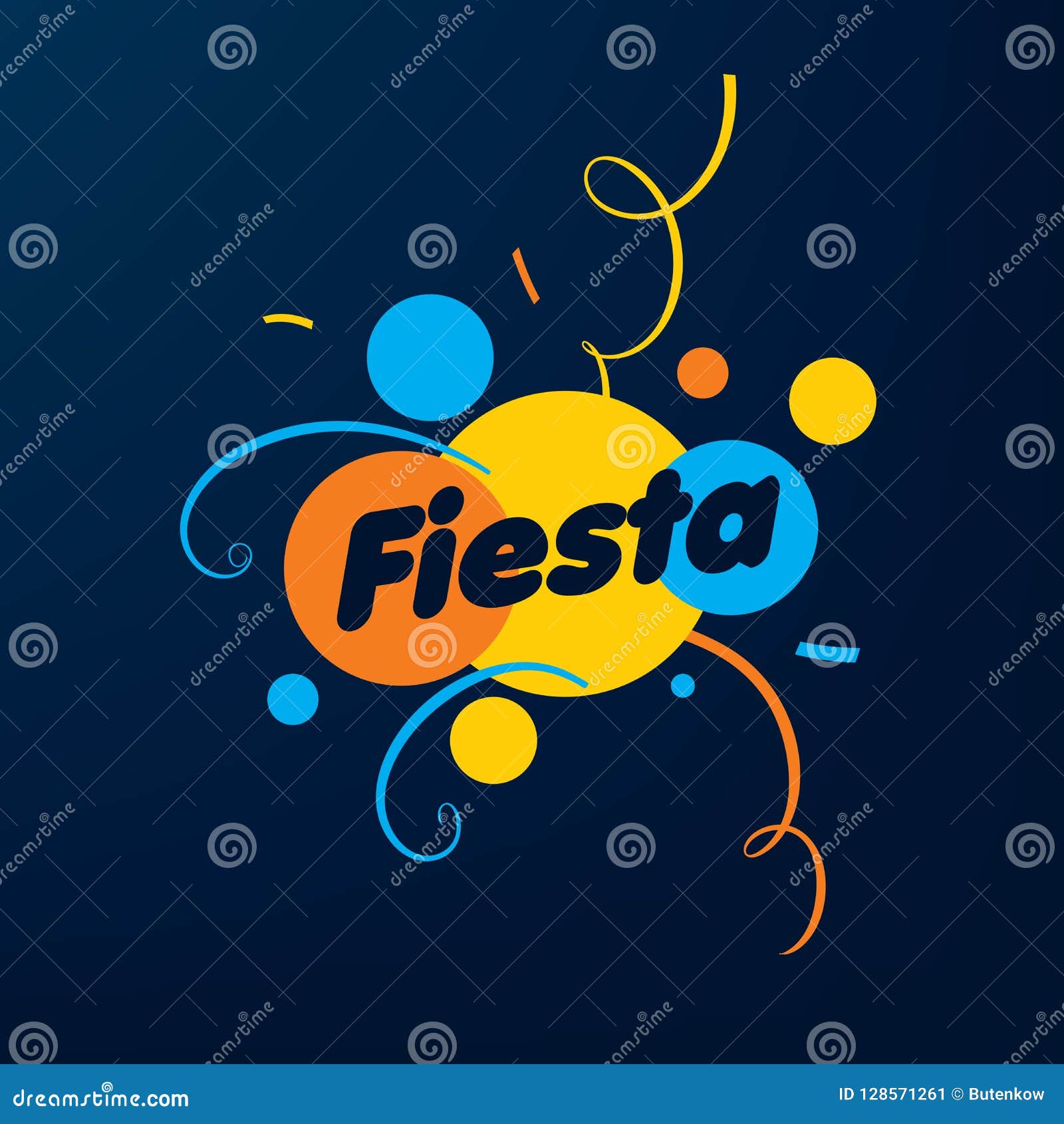 Abstract Logo for the Fiesta. Vector Illustration. Stock Vector ...