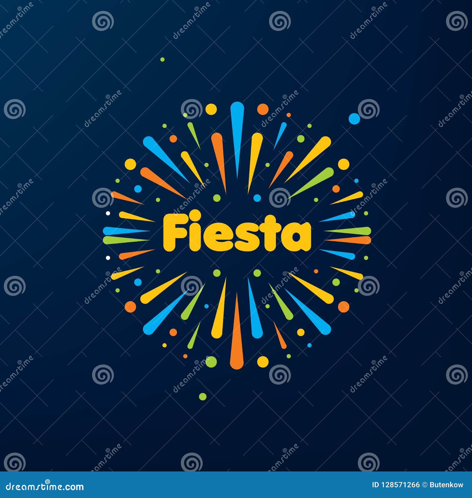 Abstract Logo for the Fiesta. Vector Illustration. Stock Vector ...