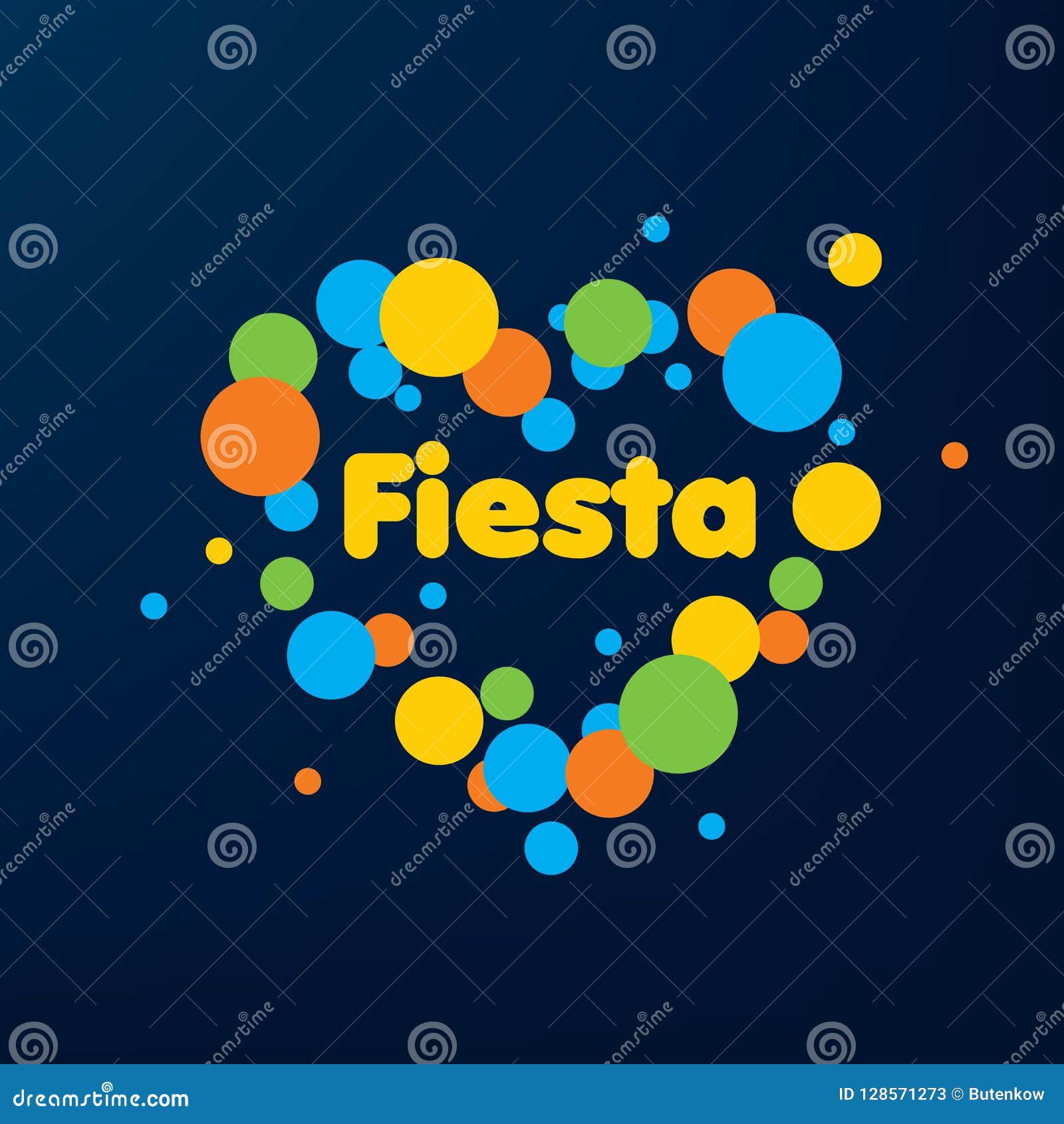 Abstract Logo for the Fiesta. Vector Illustration. Stock Vector ...