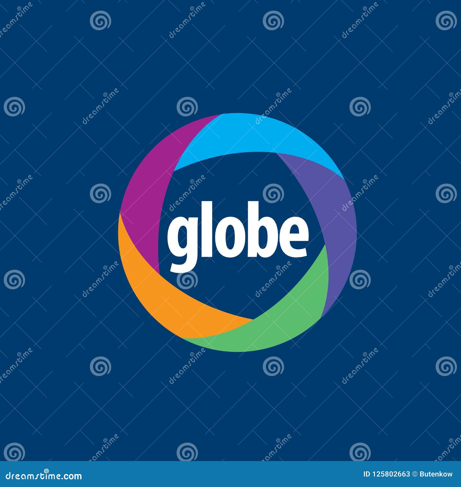 Abstract logo Globe stock vector. Illustration of design - 125802663