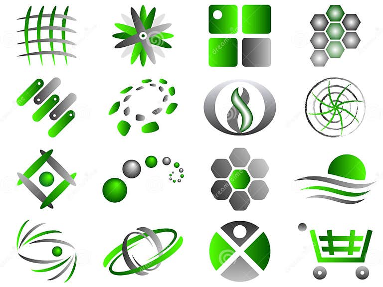 Abstract Logo Icon Design Set Stock Vector - Illustration of branding ...