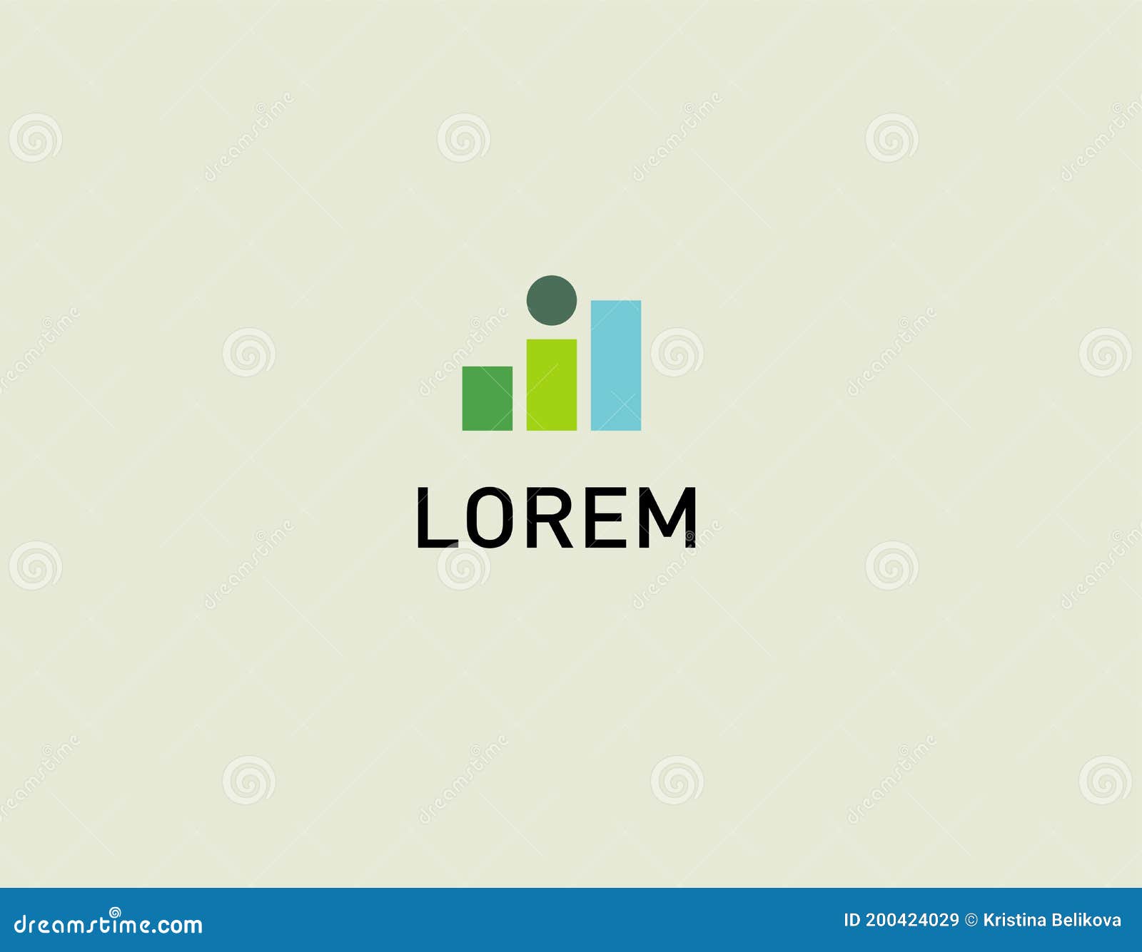 Abstract Logo Icon Three Rectangle and Circle Steps or Timeline for ...