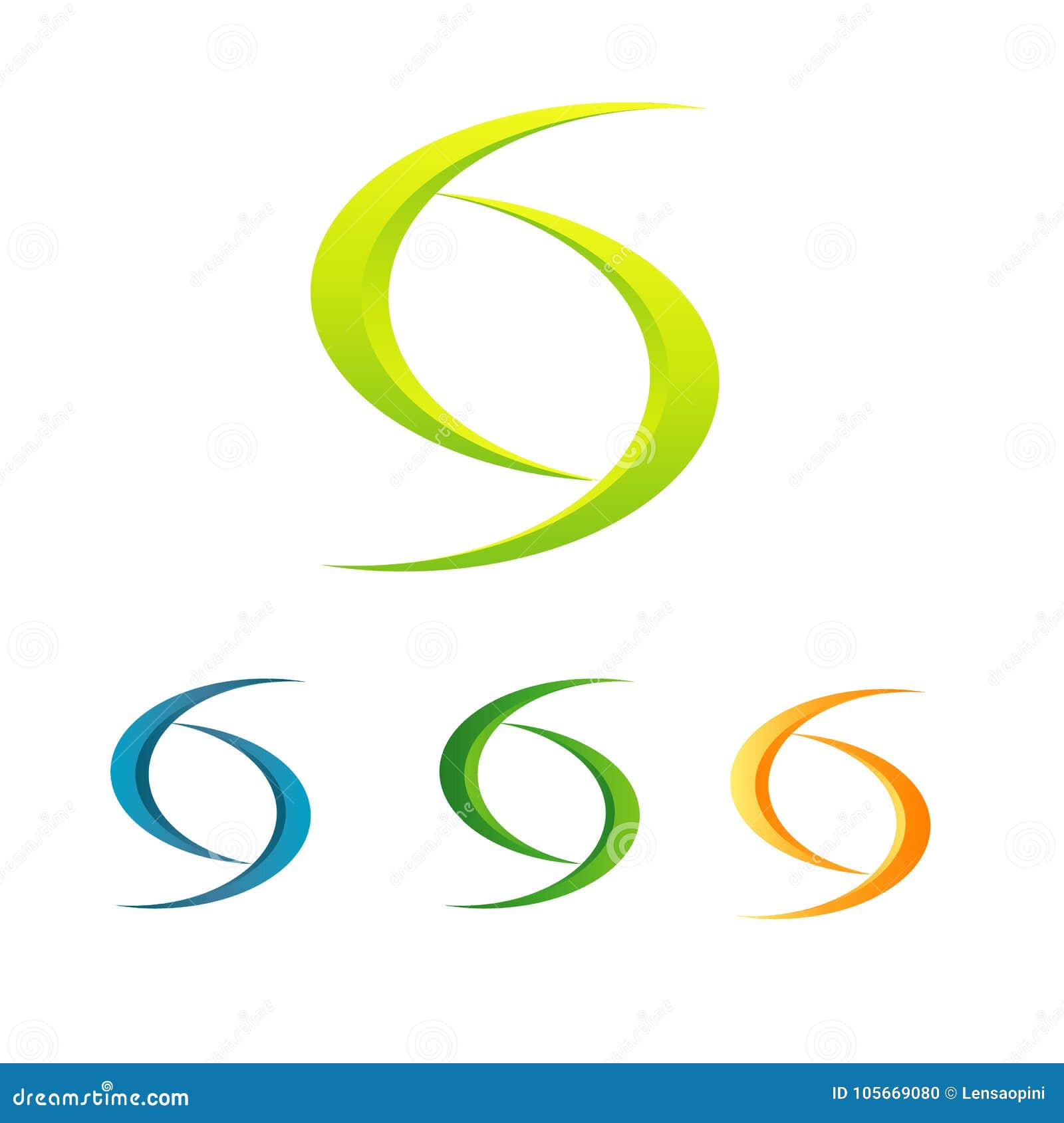 Abstract Logo Illustration Vector Set Isolated on White Background ...