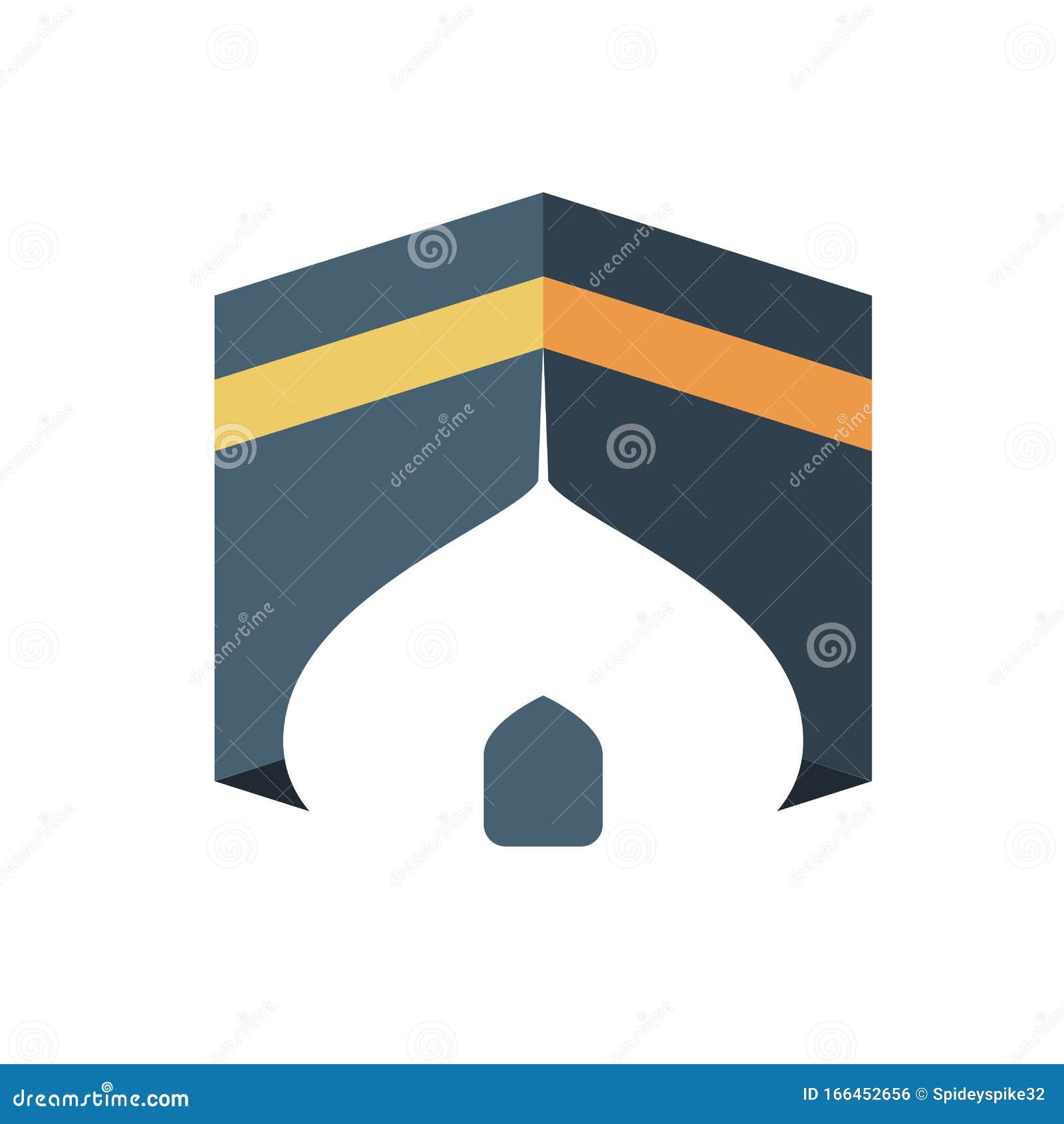 Abstract Logo of Kabah and Mosque. Isolated Vector Illustration Stock ...