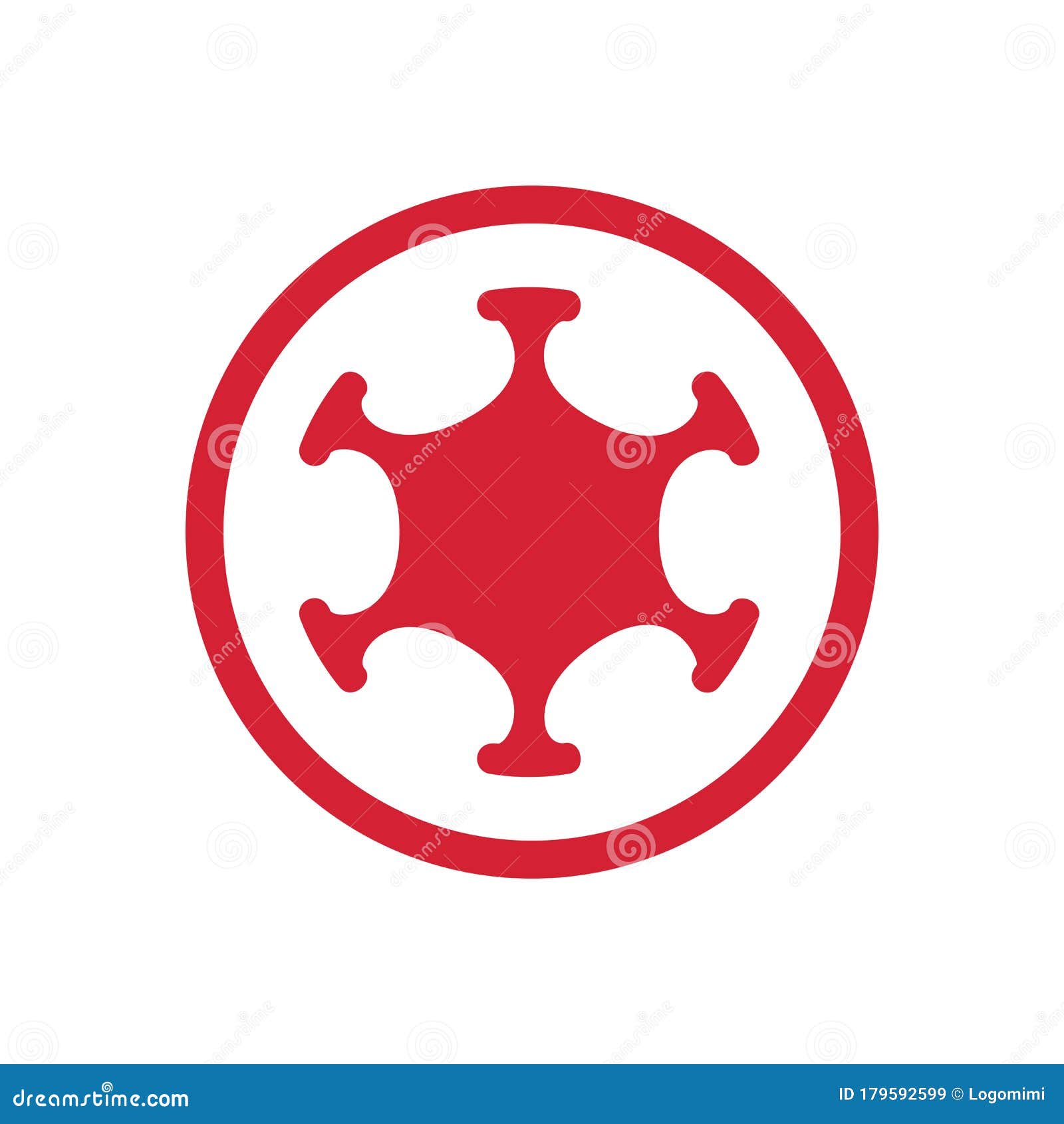 Abstract Logo of the Mers Corona Virus, COVID 19 Icon Design Stock ...