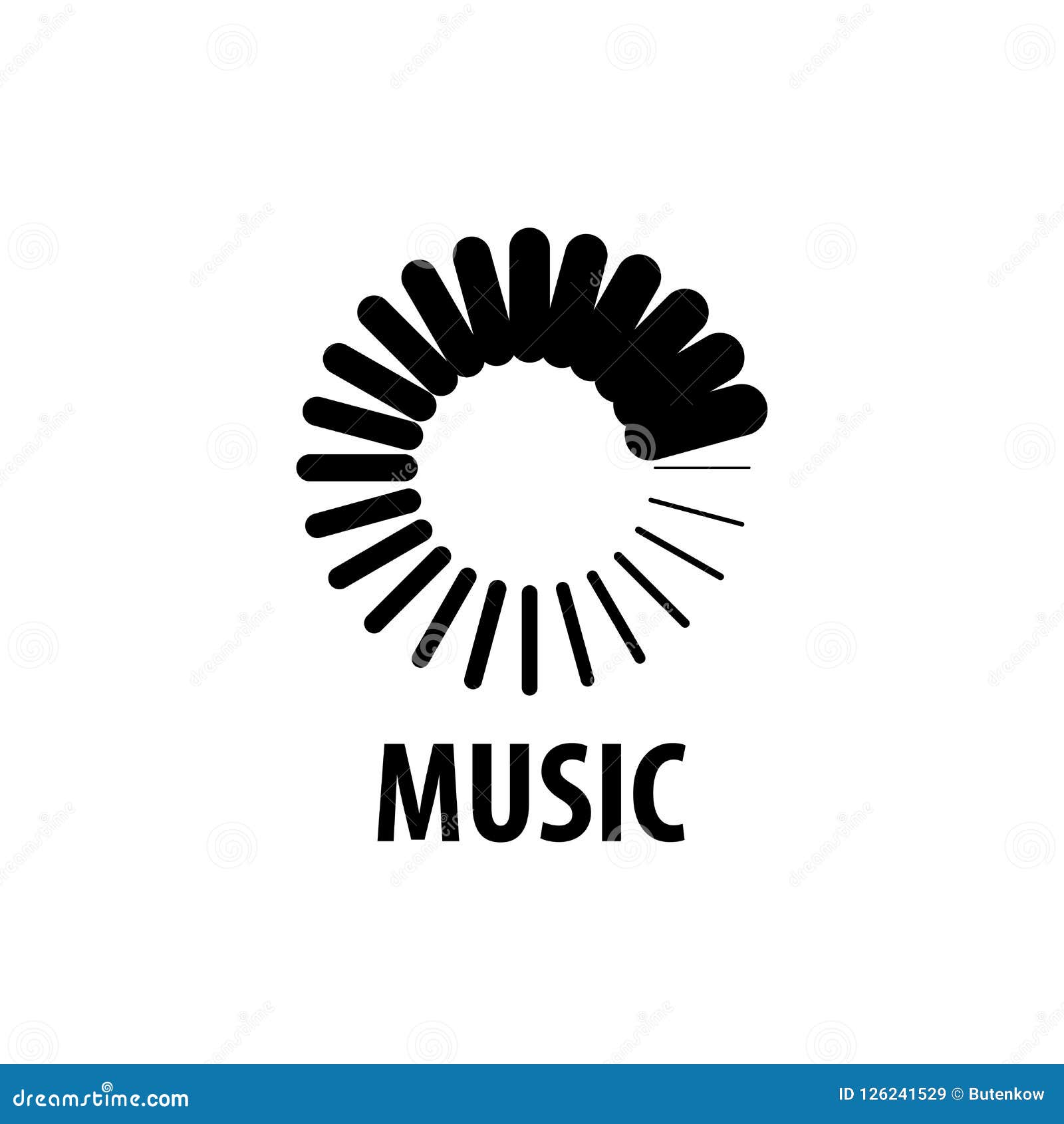 Vector logo music stock vector. Illustration of isolated - 126241529