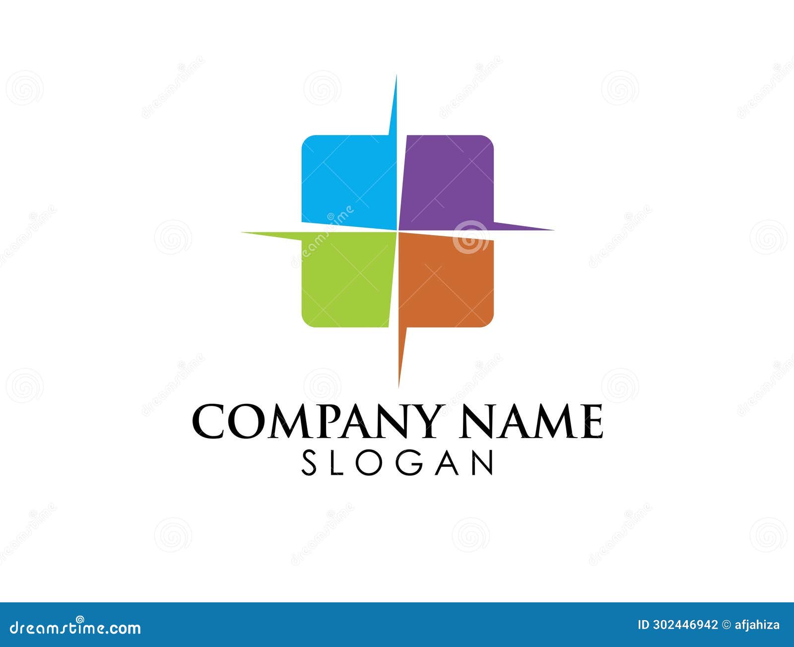 Abstract Logo 10 Paper Square Template Stock Vector - Illustration of ...