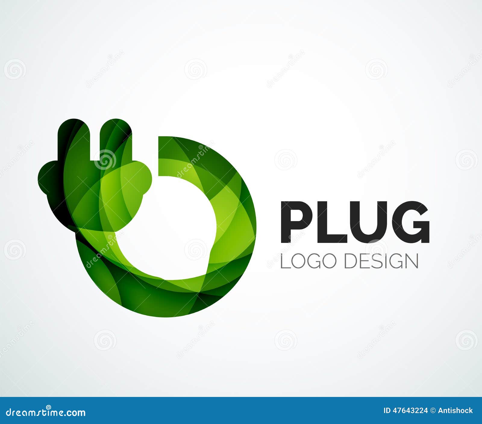 Abstract logo - plug icon stock vector. Illustration of complex - 47643224