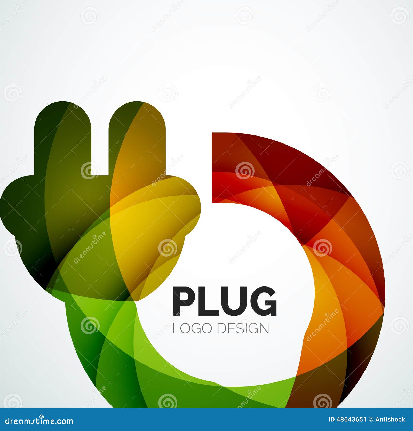 Abstract logo - plug icon stock vector. Illustration of flow - 48643651