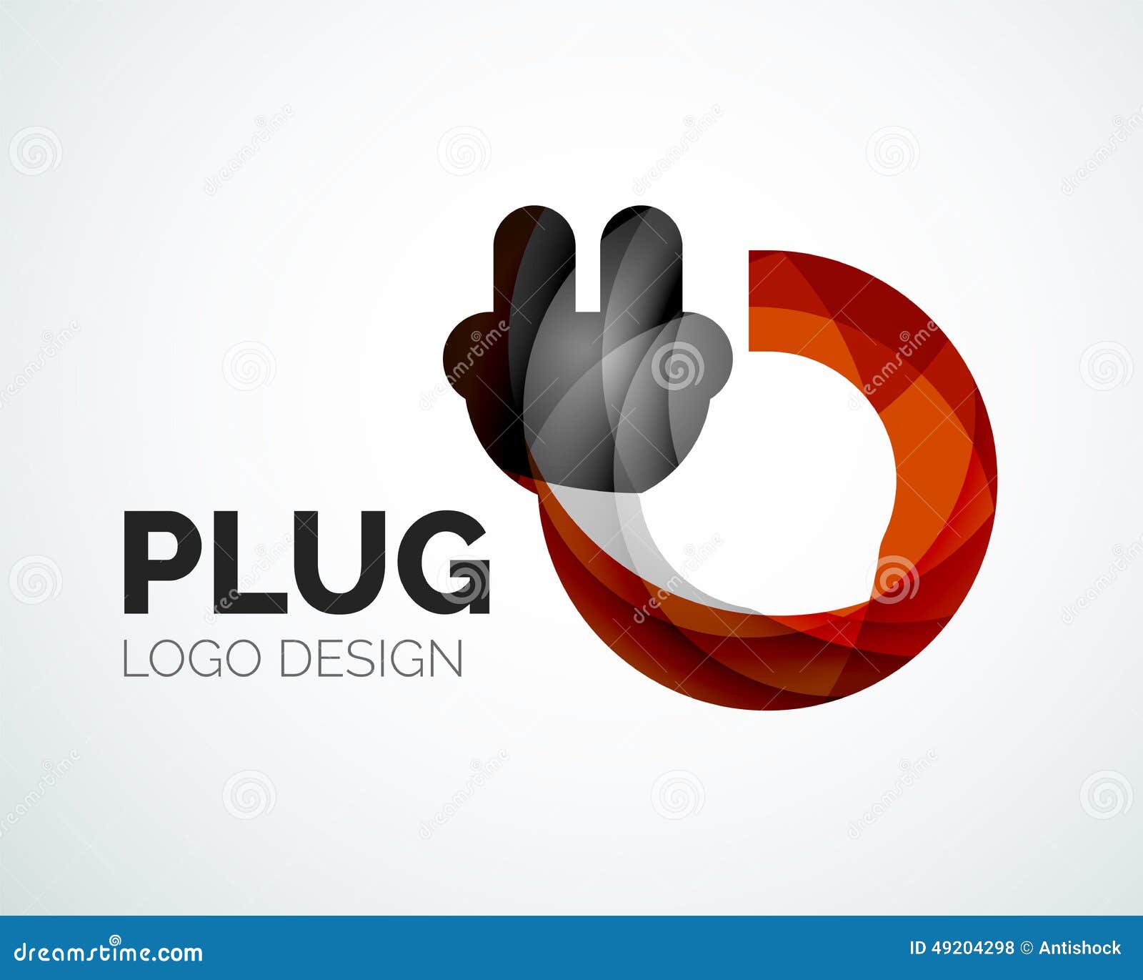 Abstract logo - plug icon stock vector. Illustration of object - 49204298